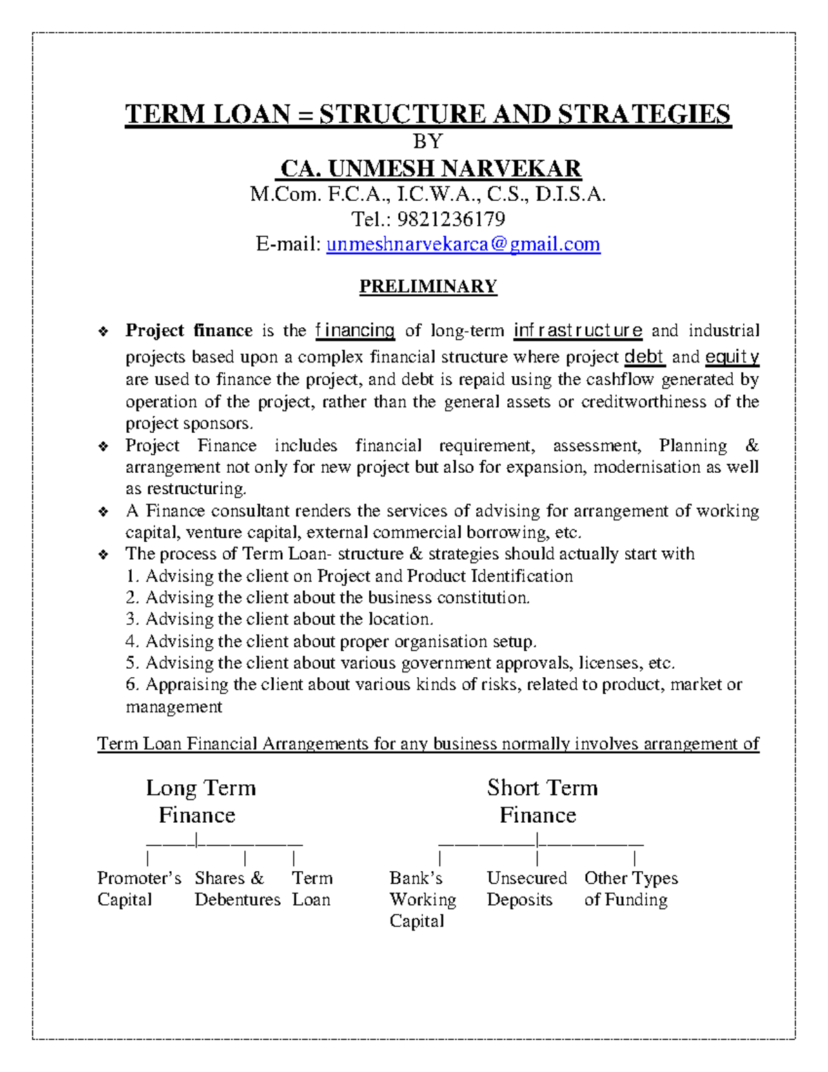 Term Loan Structure & Strategies 1 - TERM LOAN = STRUCTURE AND ...