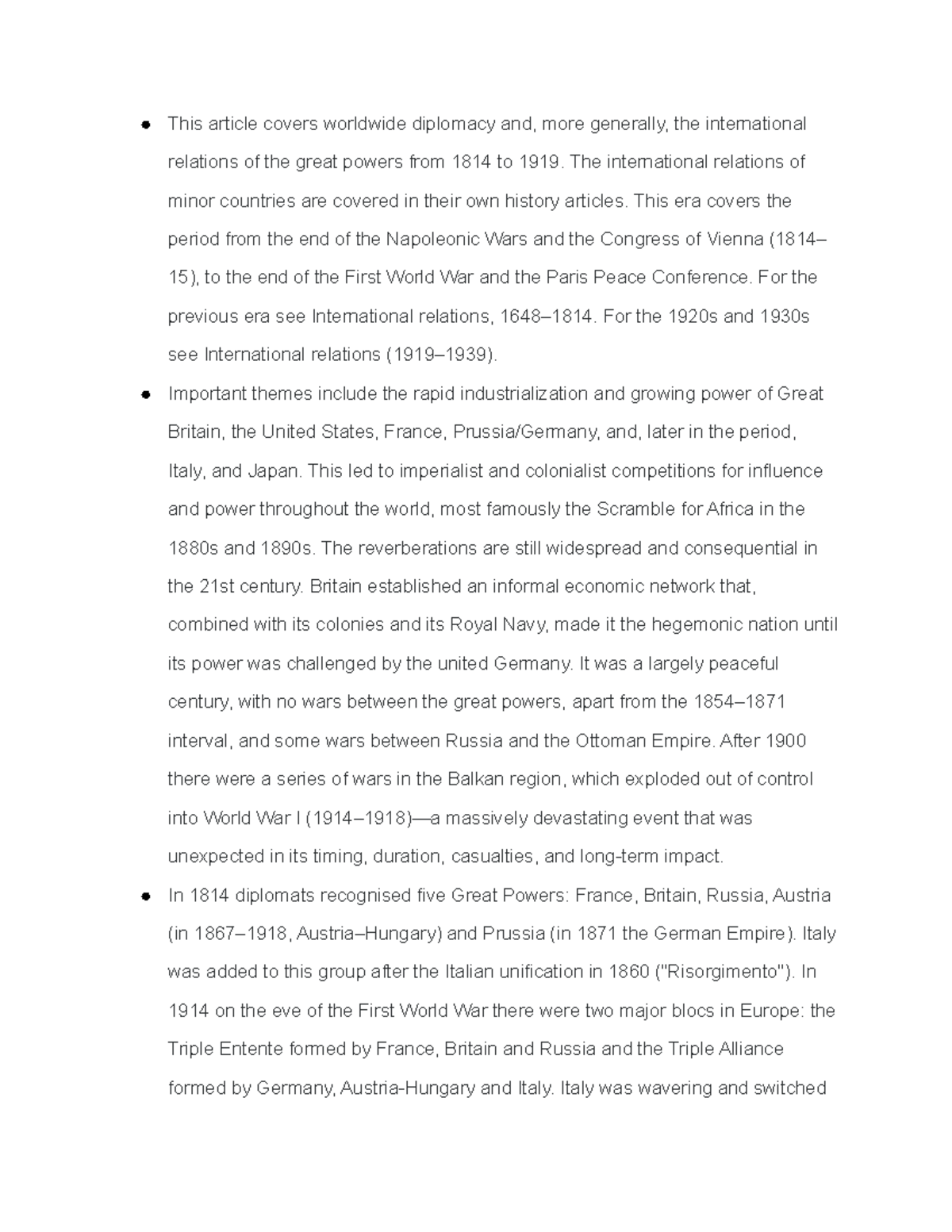 Hist. Notes Lecture 8.1 Powerpoint notes - This article covers ...