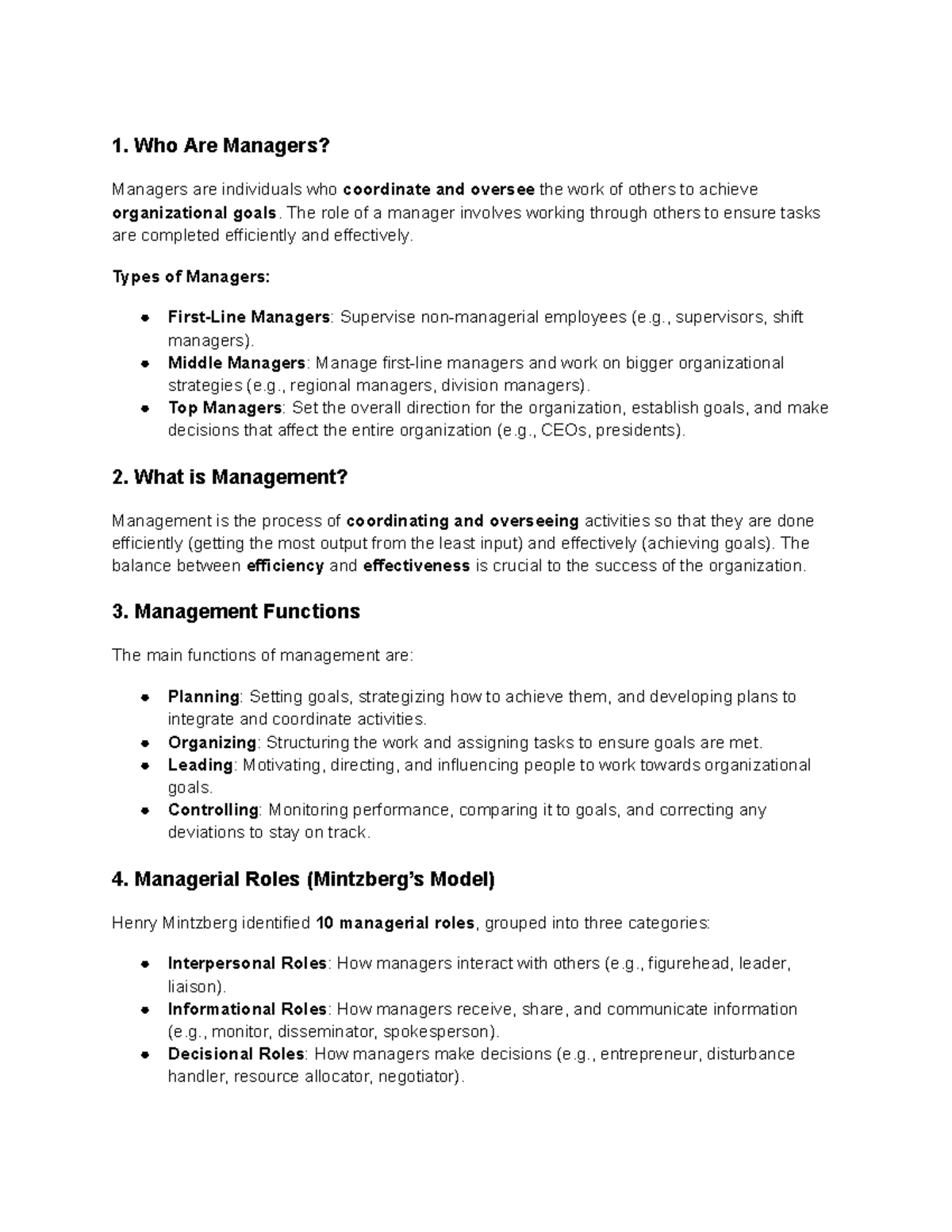 Chapter One Managers and You in the Workspace 24pg - 1. Who Are ...