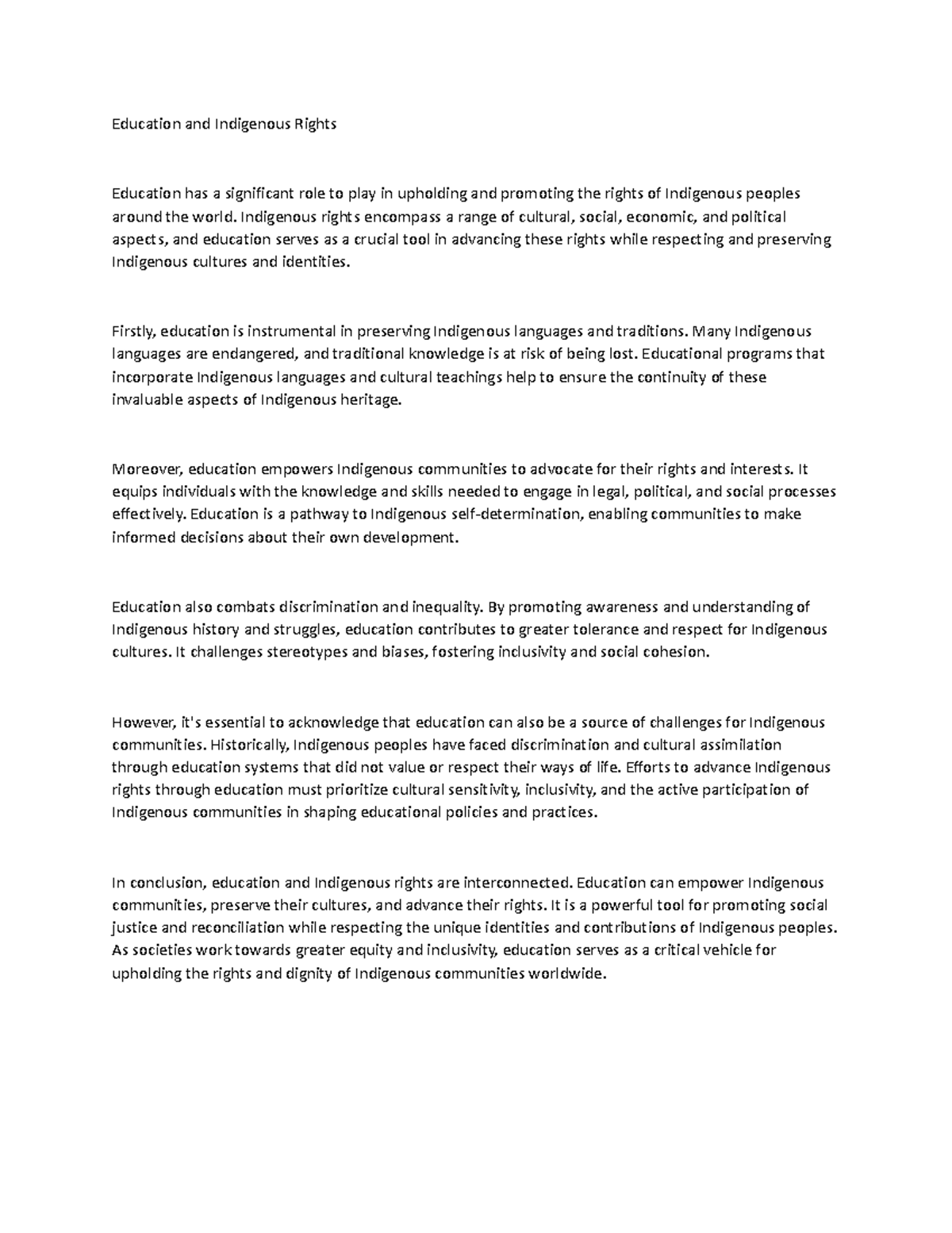 Education and Indigenous Rights - Education and Indigenous Rights ...