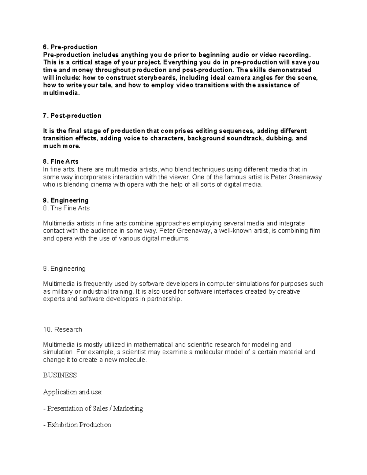 Introduction TO Multimedia ARTS (MMA131) - Introduction to Multimedia ...