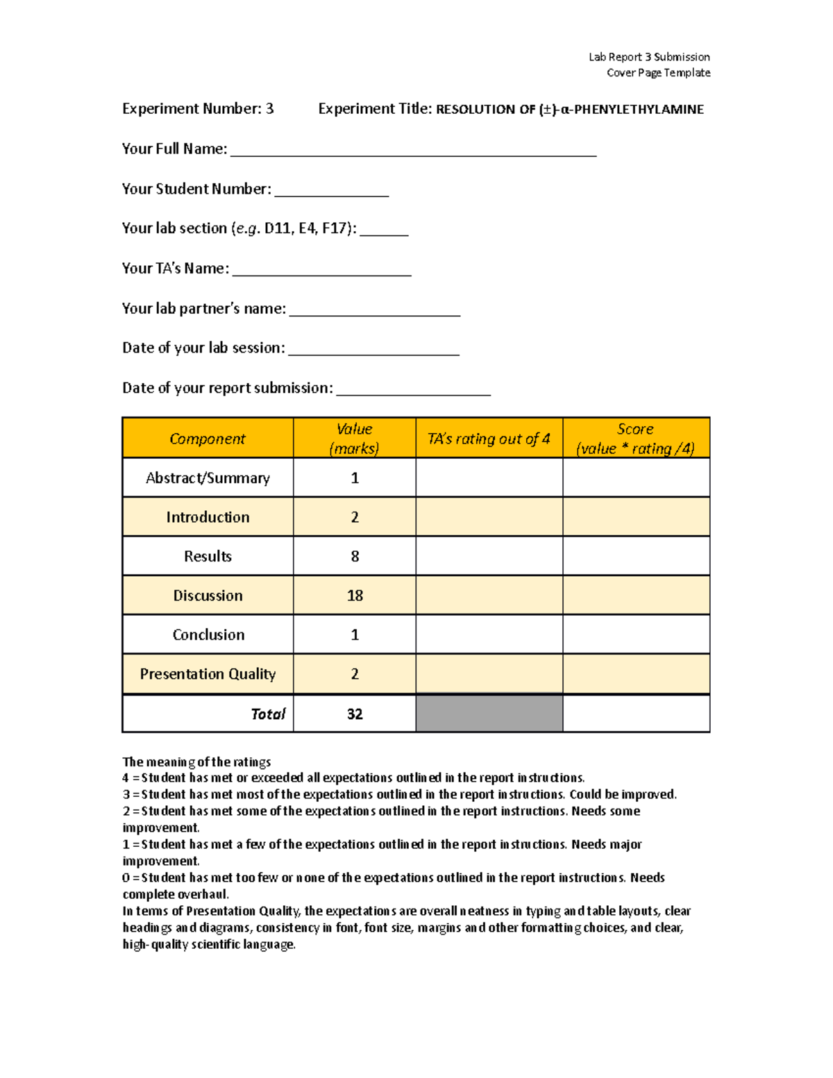 Experiment 3 Cover Page Template - Lab Report 3 Submission Cover Page ...