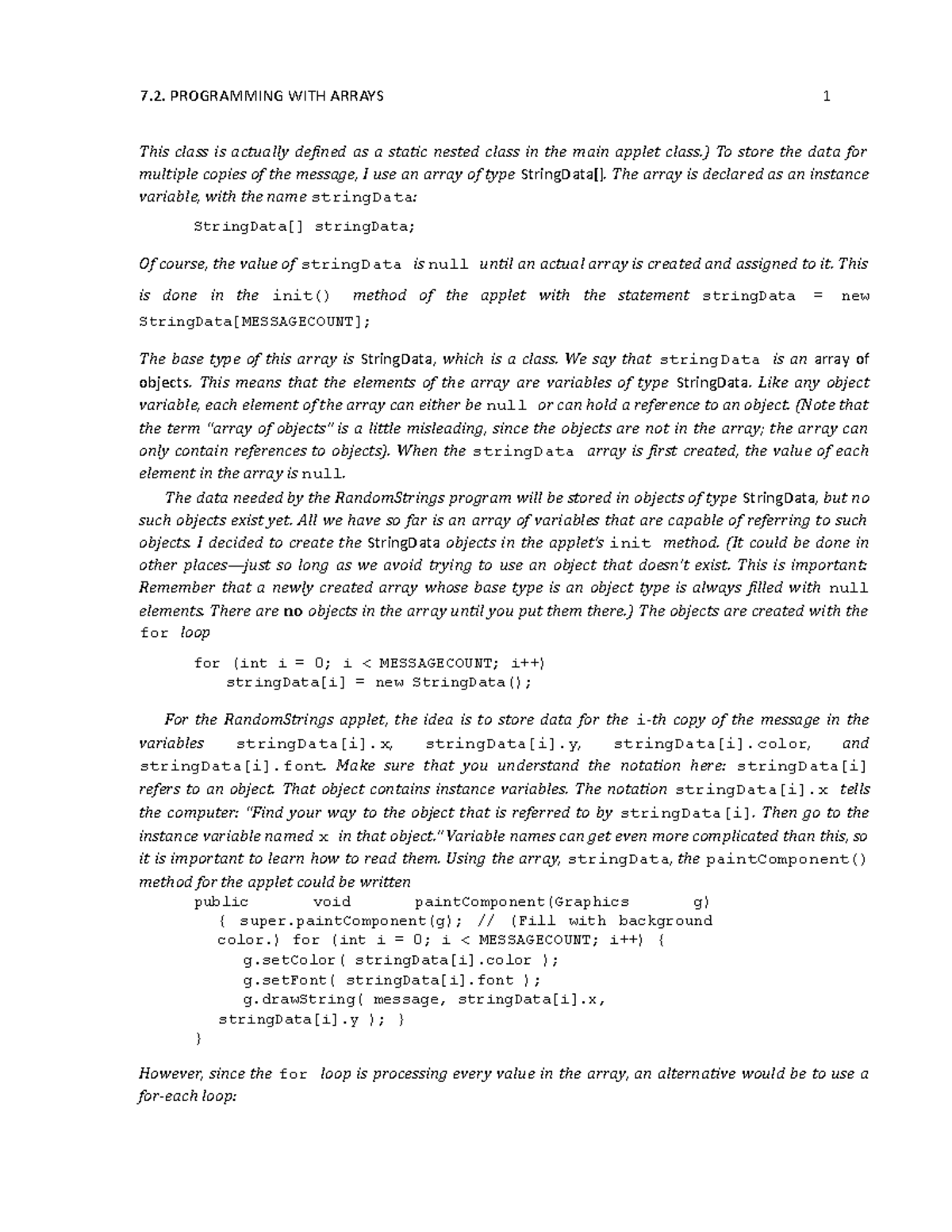 Chp3 - java notes - This class is actually defined as a static nested ...