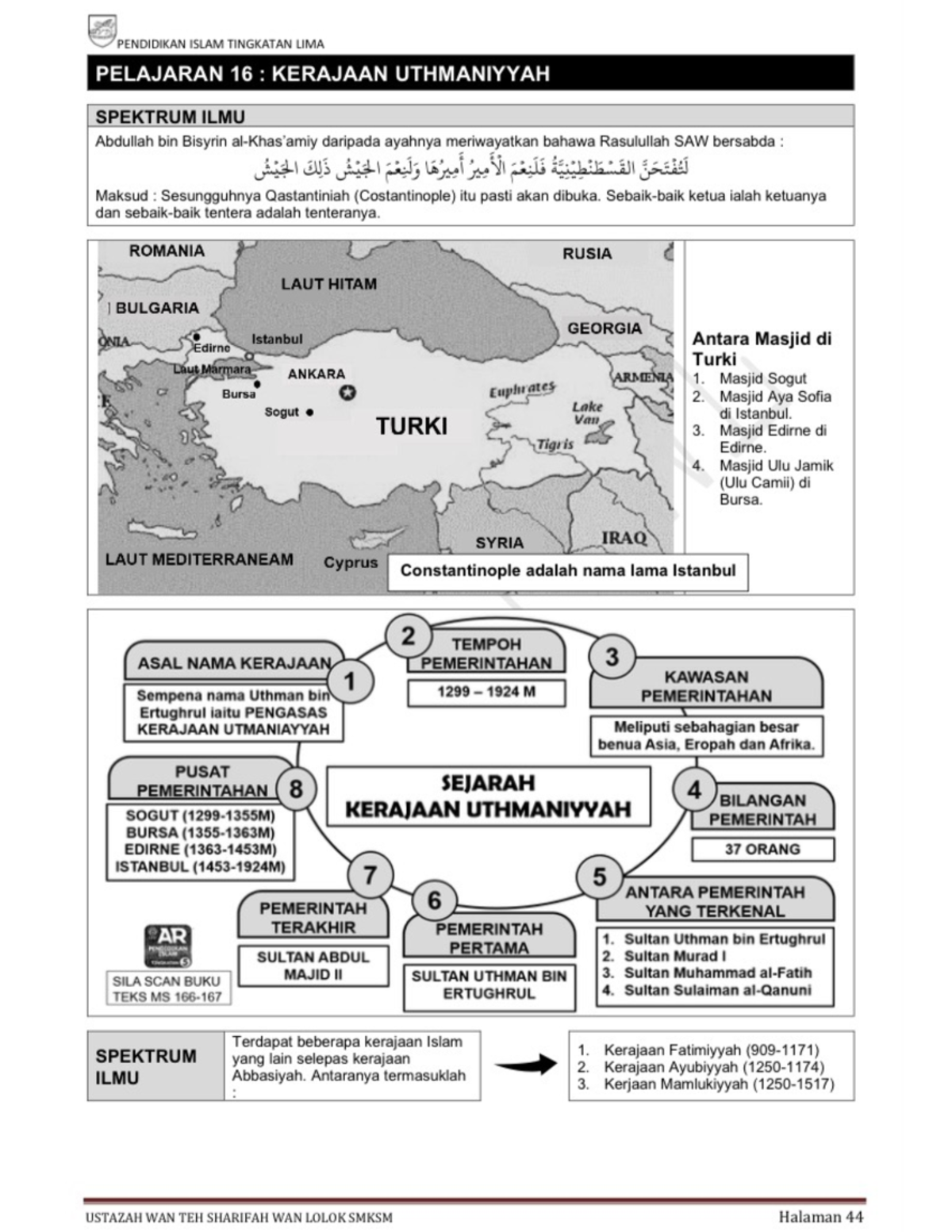 Pelajaran 16 kerajaan uthmaniyyah - Tamadun Islam Dan Tamadun Asia ...