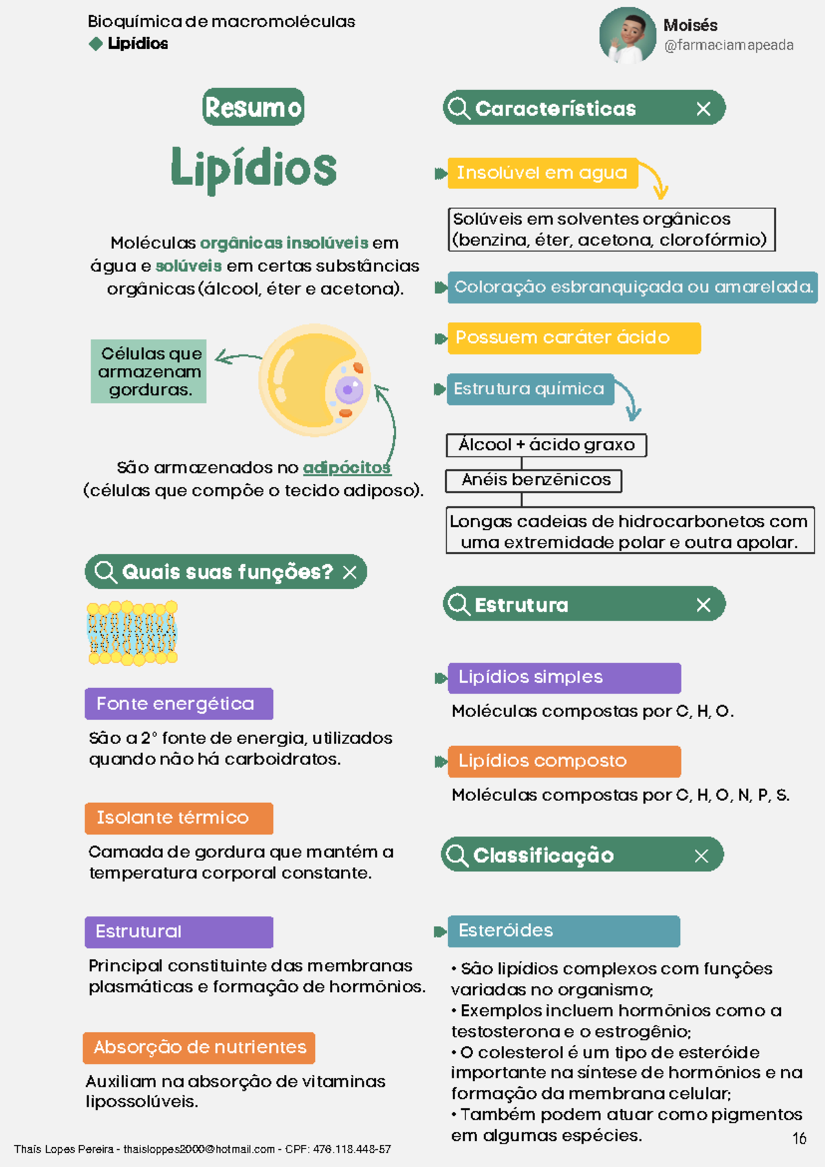 Resumo de Bioquímica ilustrada (V3) - Bioquímica de macromoléculas ...