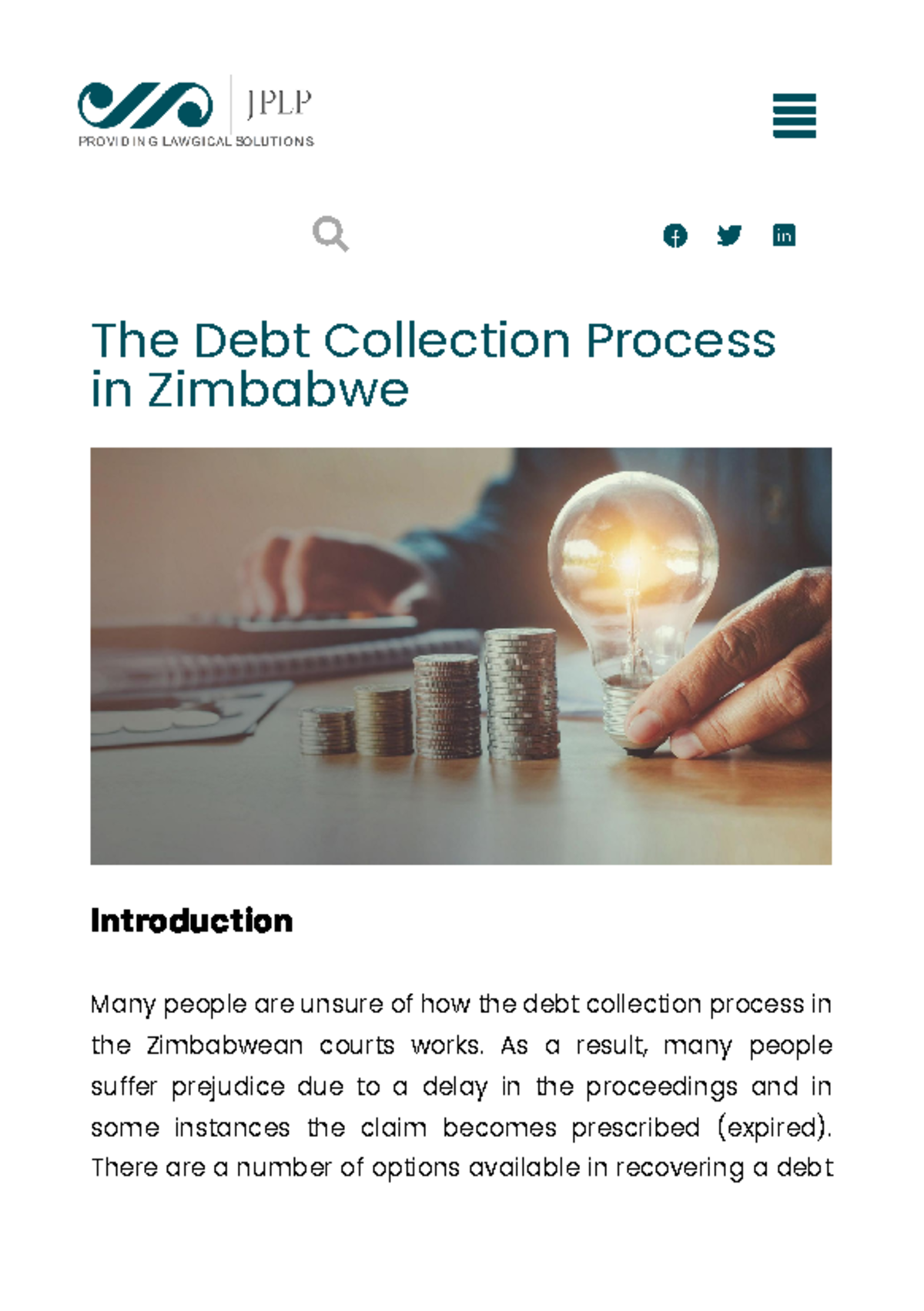 The Debt Collection Process in Zimbabwe - The Debt Collection Process ...