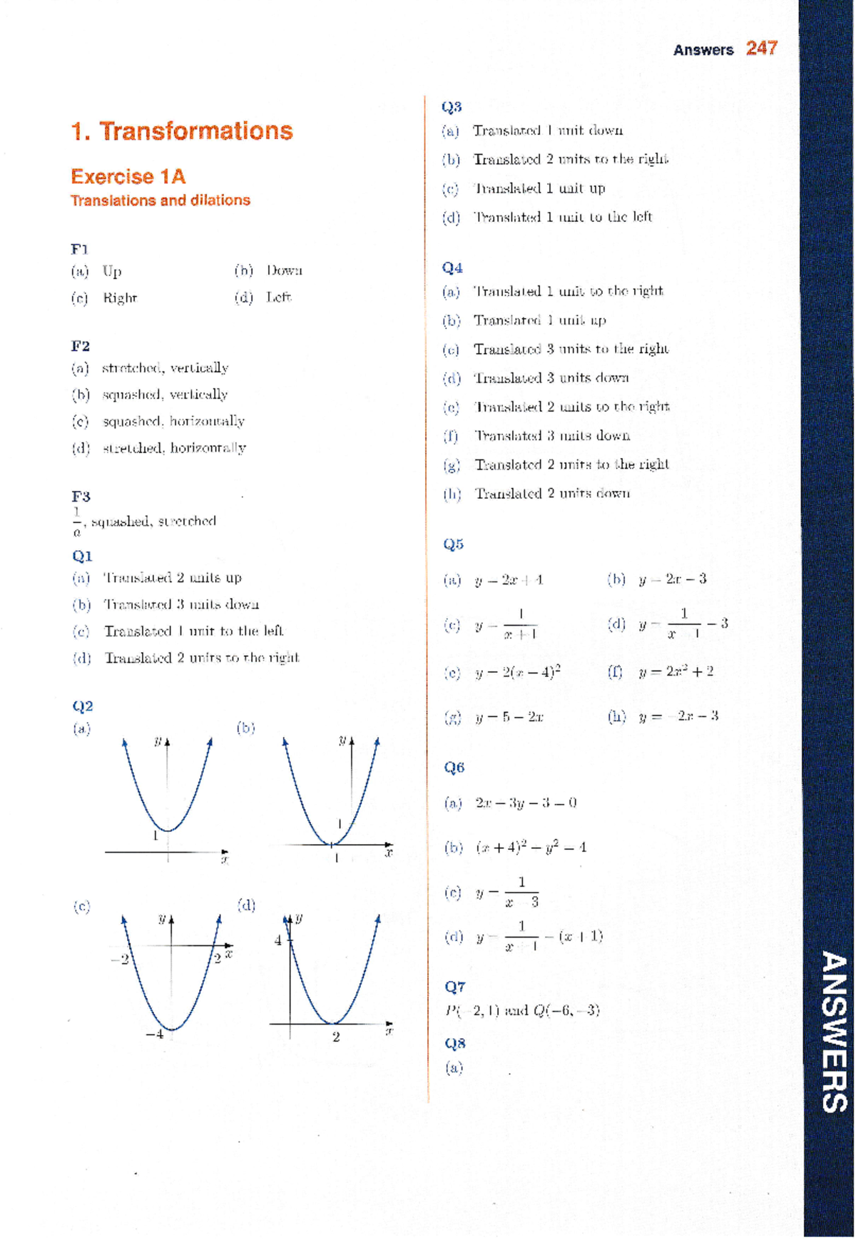 01. Transformations - Answers - 1. Transformations Exercise 1A ...