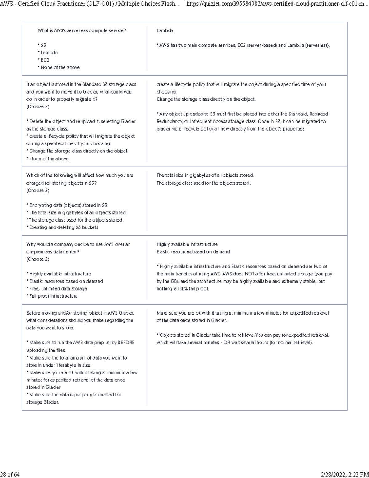 AWS - Certified Cloud Practitioner (CLF-C01) Notes 28 - What is AWS's ...