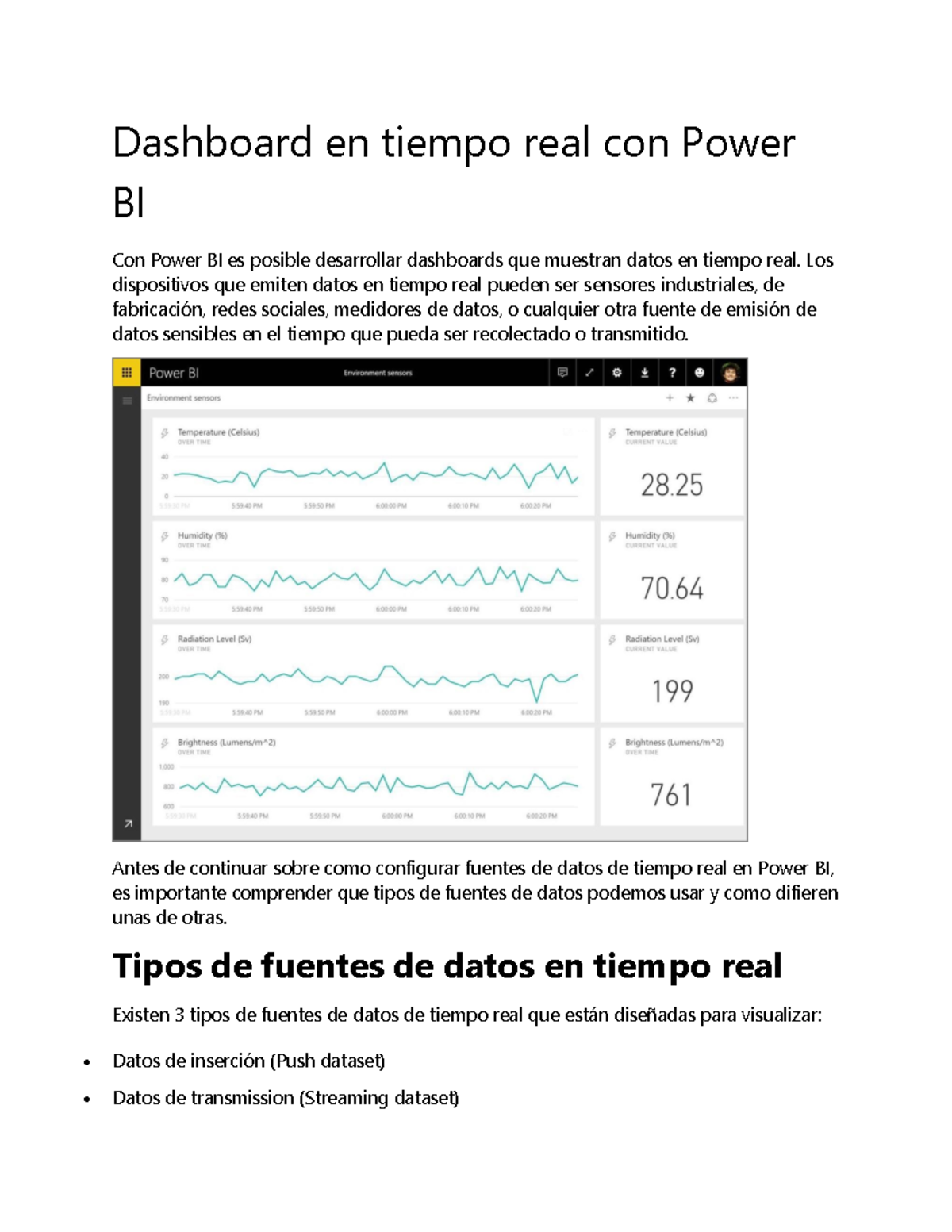 Real Time dashboard Power BI - Warning: TT: undefined function: 32 ...