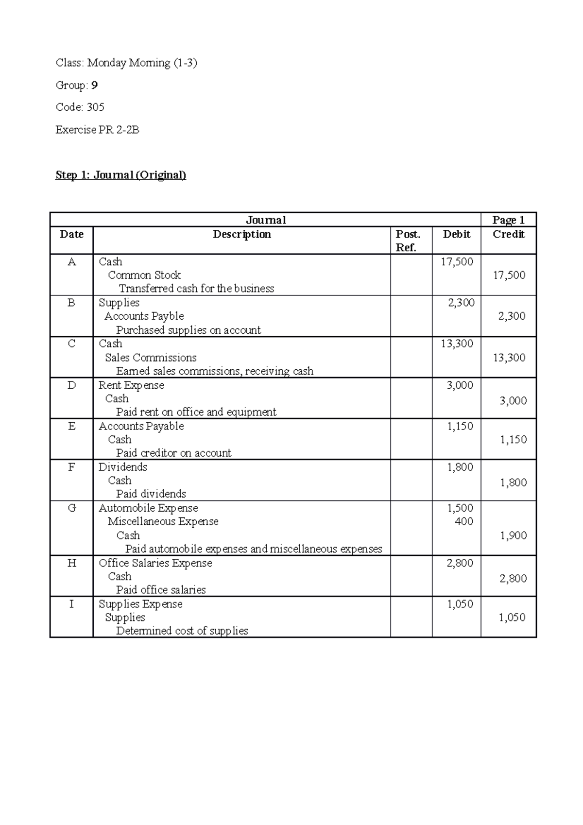 PR-2-2B - Solve - Class: Monday Morning (1-3) Group: 9 Code: 305 ...