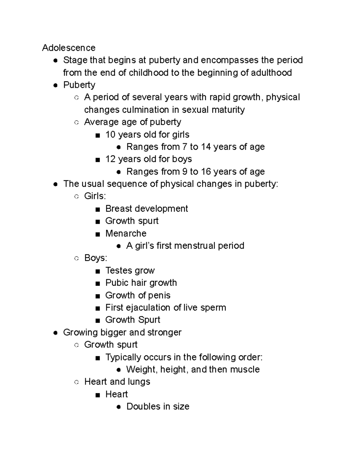 Adolescence and development of the body - Adolescence Stage that begins ...