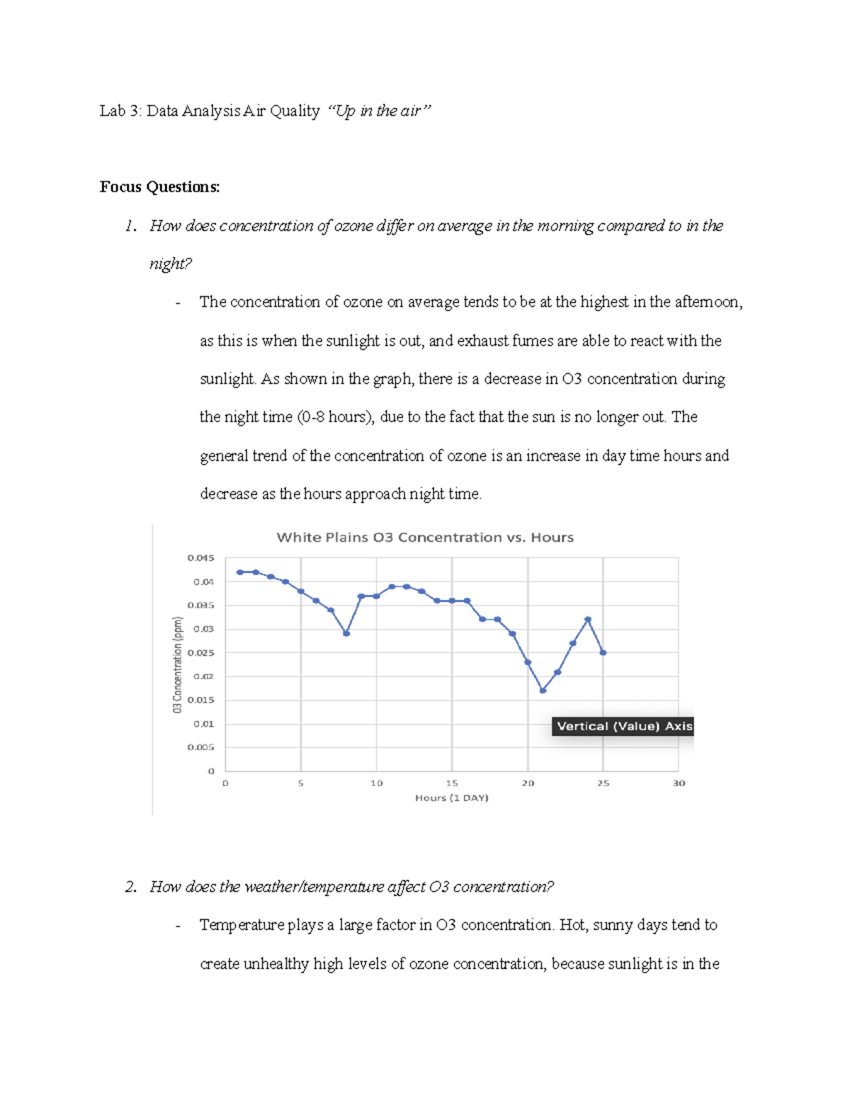 Lab 3 Data Analysis Air Quality - How does concentration of ozone differ on average in the ...