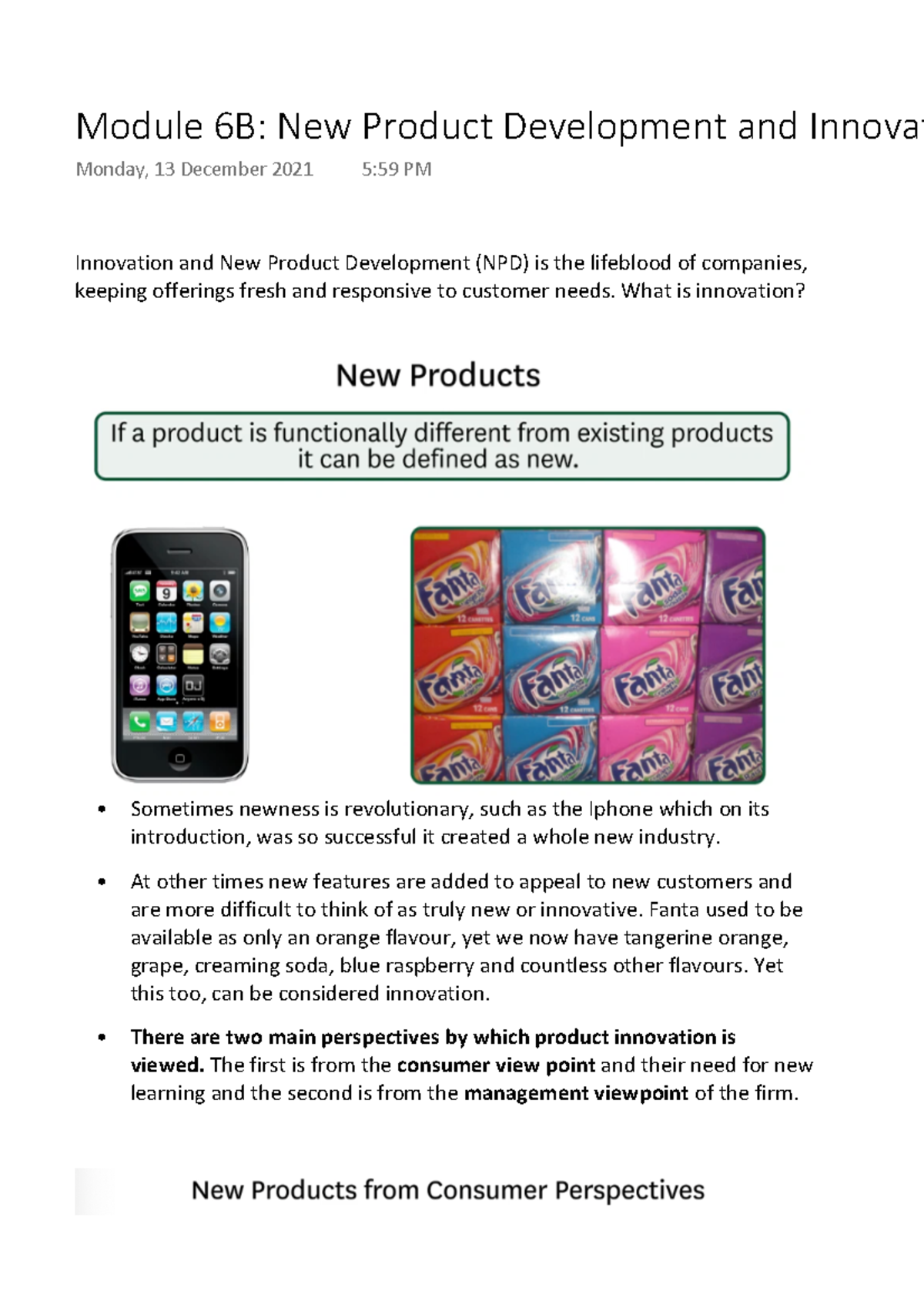 MARK101 Module 6B New Product Development and Innovation - Innovation ...