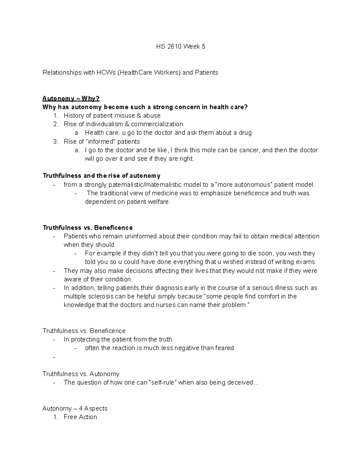 Part 3 HS 2610 Week 5 - Lecture Notes - HS 2610 Week 5 Relationships ...