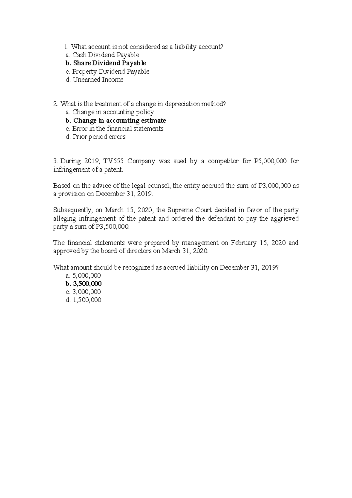 Question and Answer 2A - Accountancy - Studocu