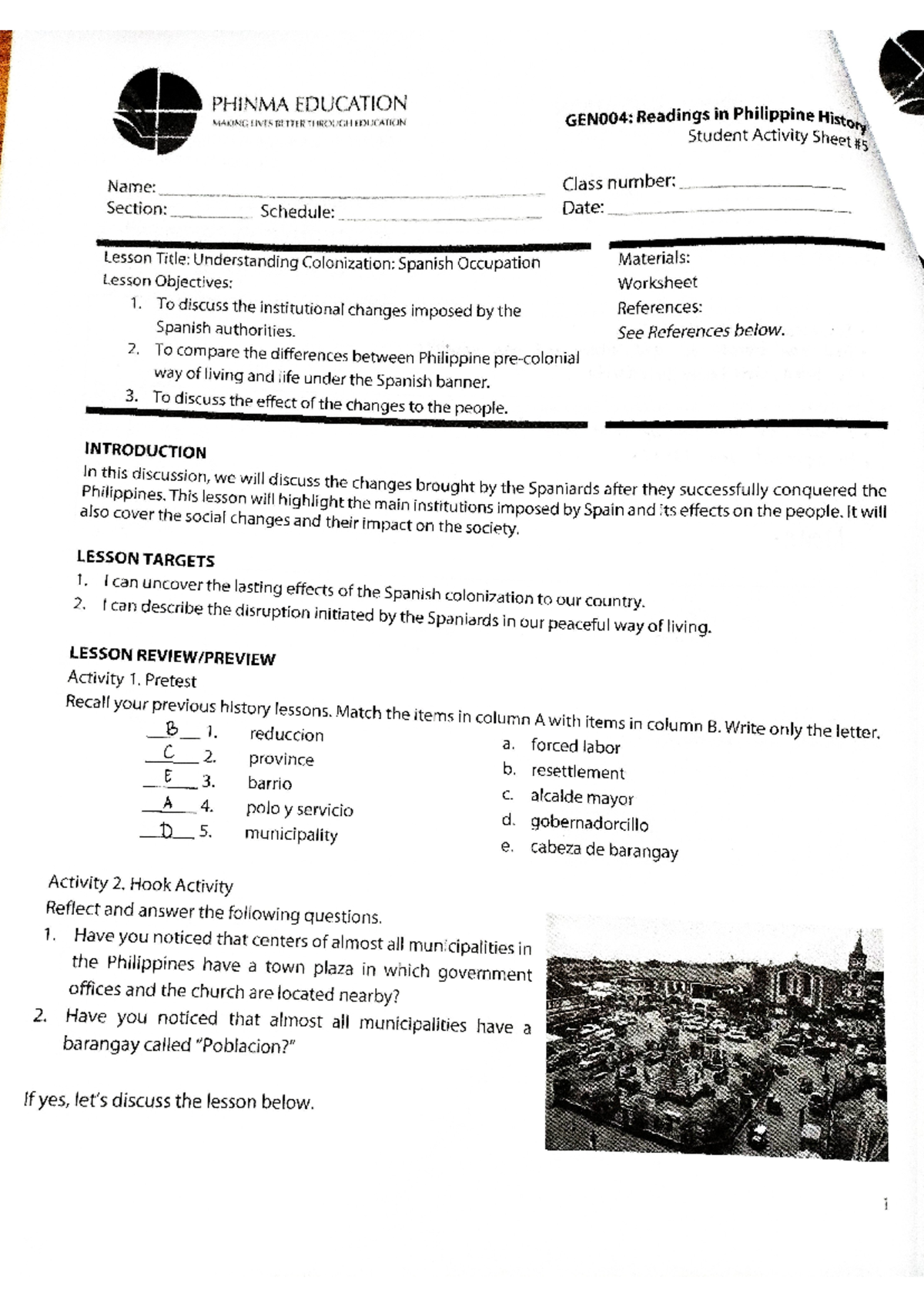 GEN 004 Modules 5-8 - Notes - Reading in Philippine History - Studocu
