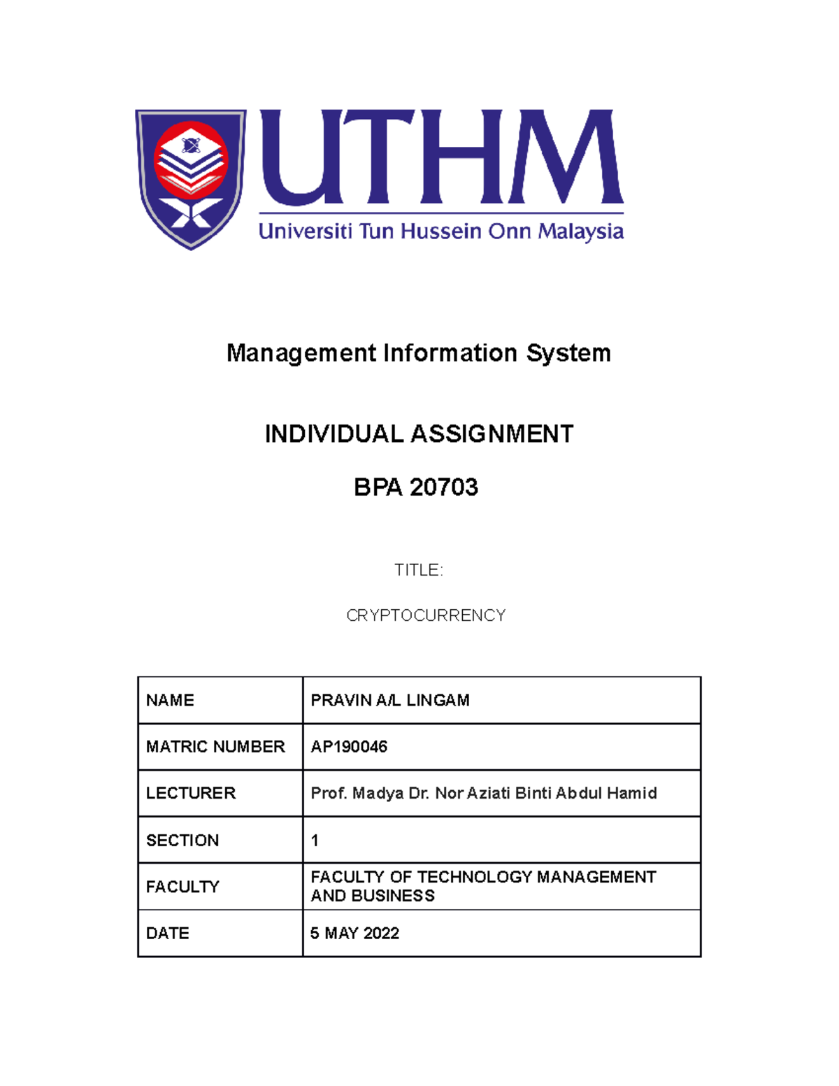 Management Information System - Management Information System ...