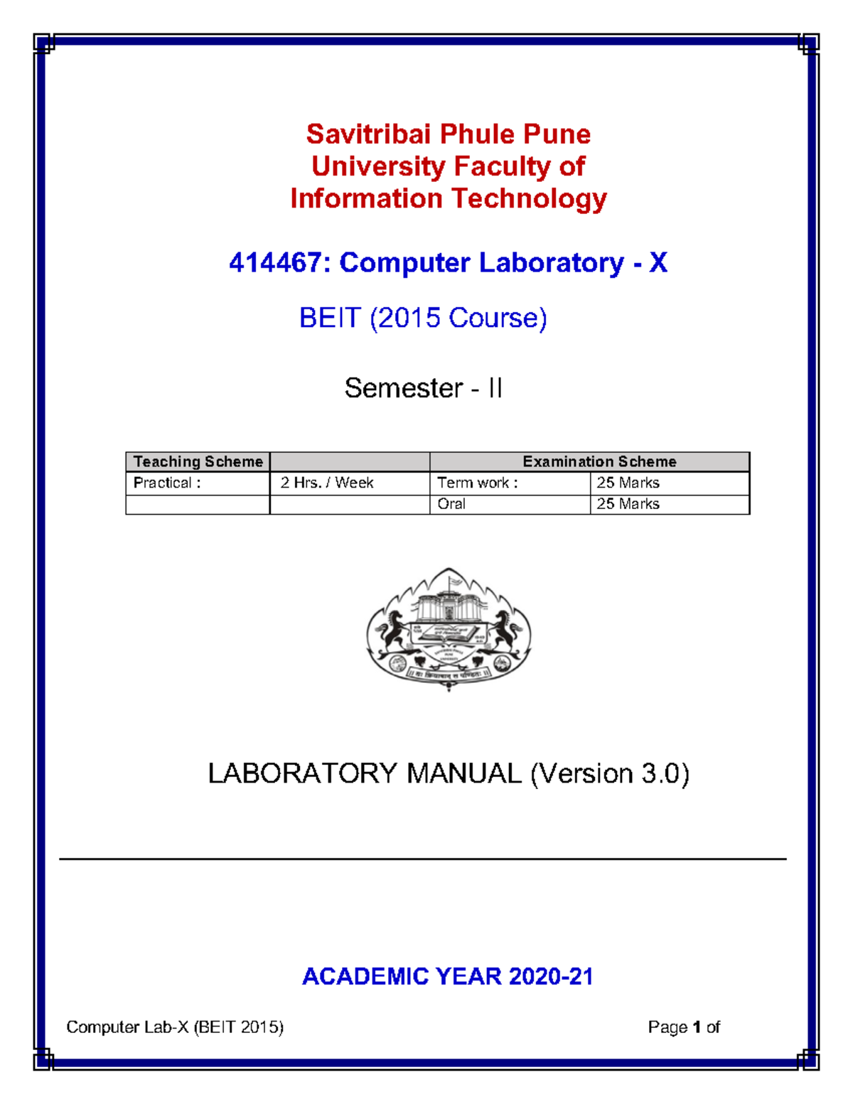 Computer Lab-X Lab Manual BEIT-V.3 (2015 Course) - Computer Lab-X (BEIT ...