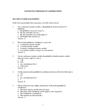Practice Questions - Random Varianble Discrete Probability ...
