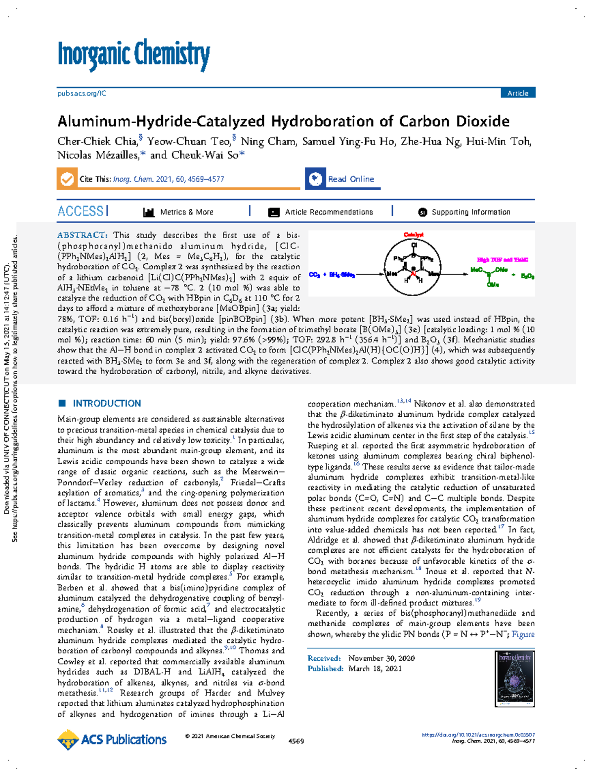 Aluminum hydride - Reactions - Aluminum-Hydride-Catalyzed Hydroboration ...