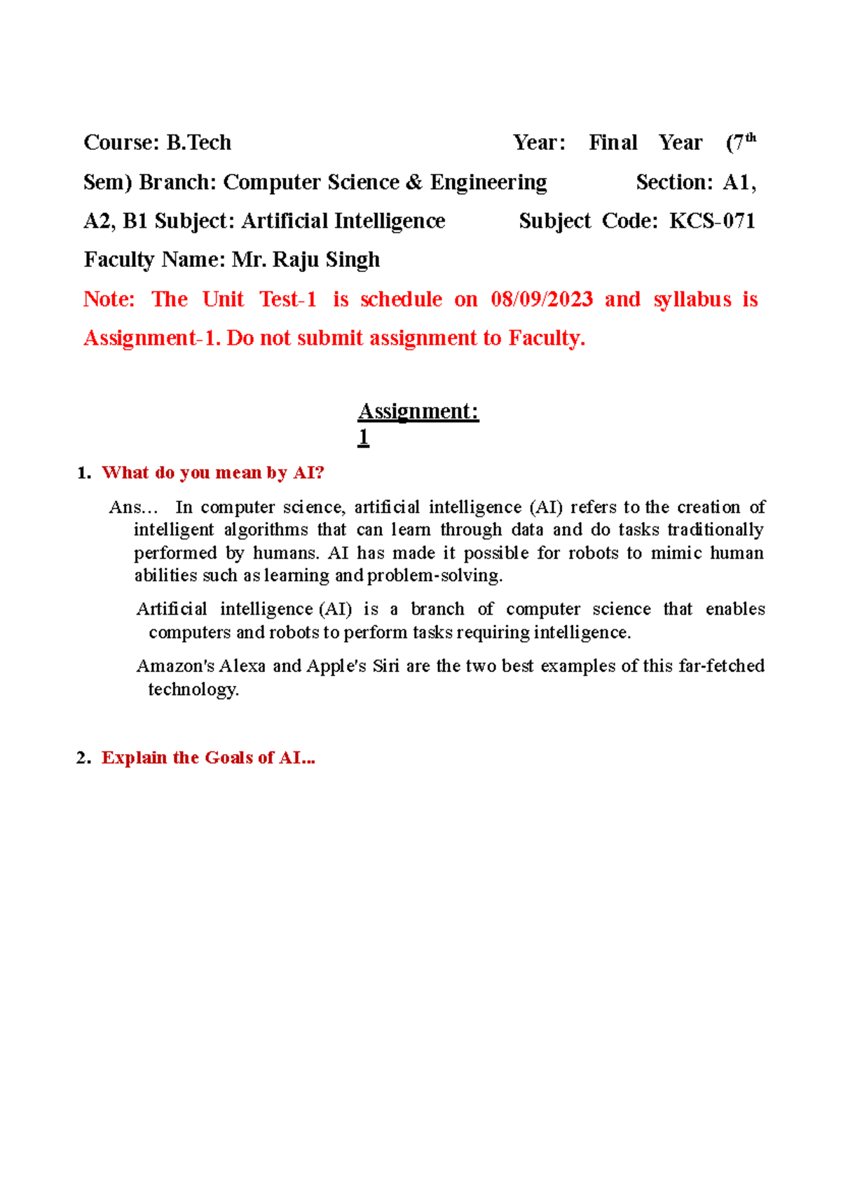 tyuufefgrdggggggggggggfr - Course: B Year: Final Year (7th Sem) Branch ...