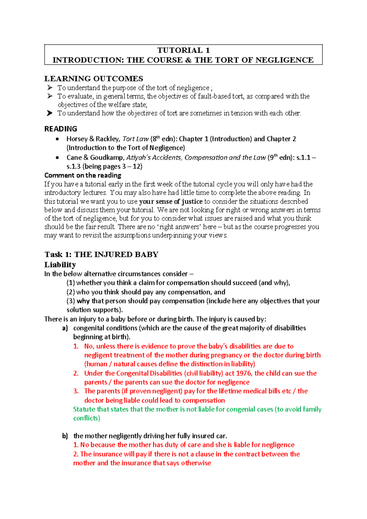 Seminar 1 worksheet - tutorial - TUTORIAL 1 INTRODUCTION: THE COURSE ...