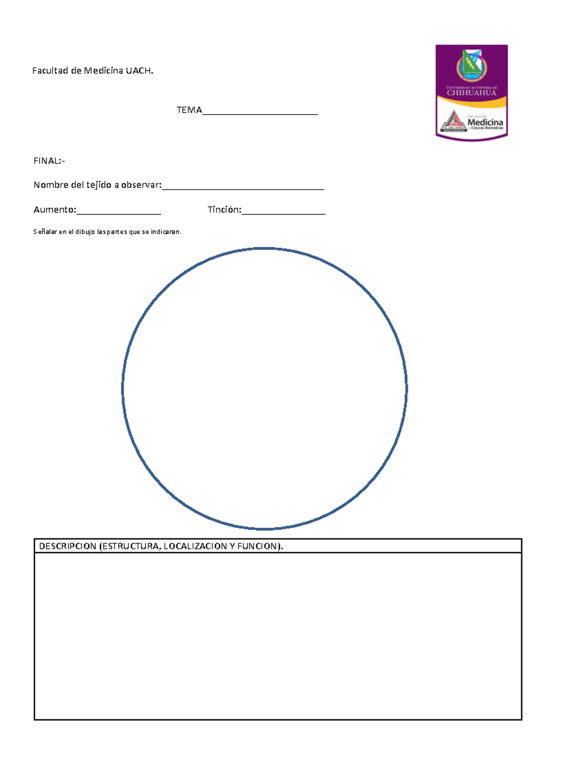 Borrador - Aaaaasa - Histología - FINAL:- Nombre del tejido a - Studocu