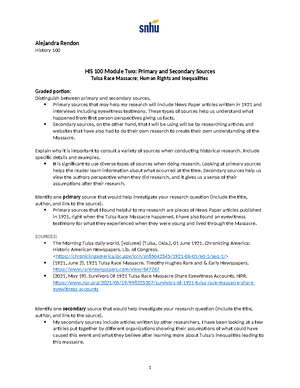 HIS 100 Module 2-1;Research Questions - Alejandra Rendon History 100 ...