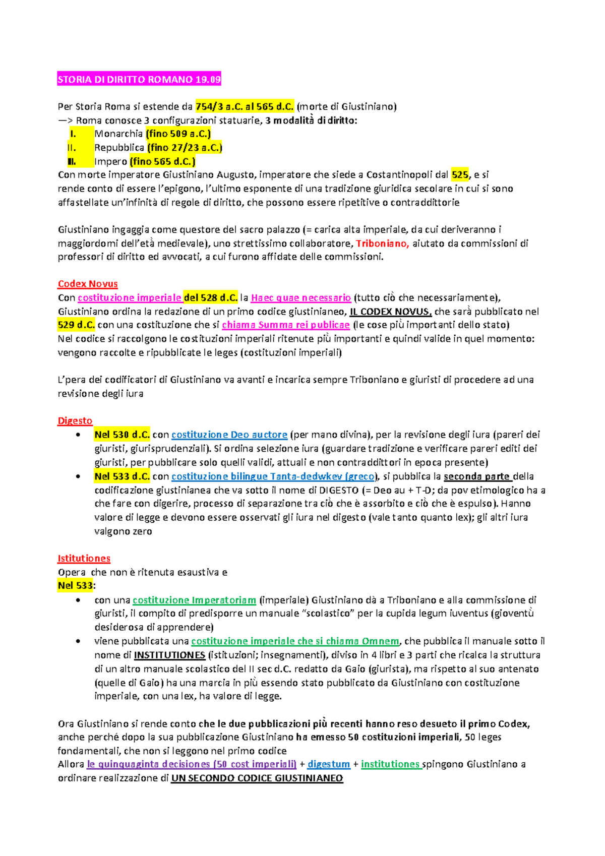 Diritto romano completo 2 - STORIA DI DIRITTO ROMANO 19. Per Storia ...