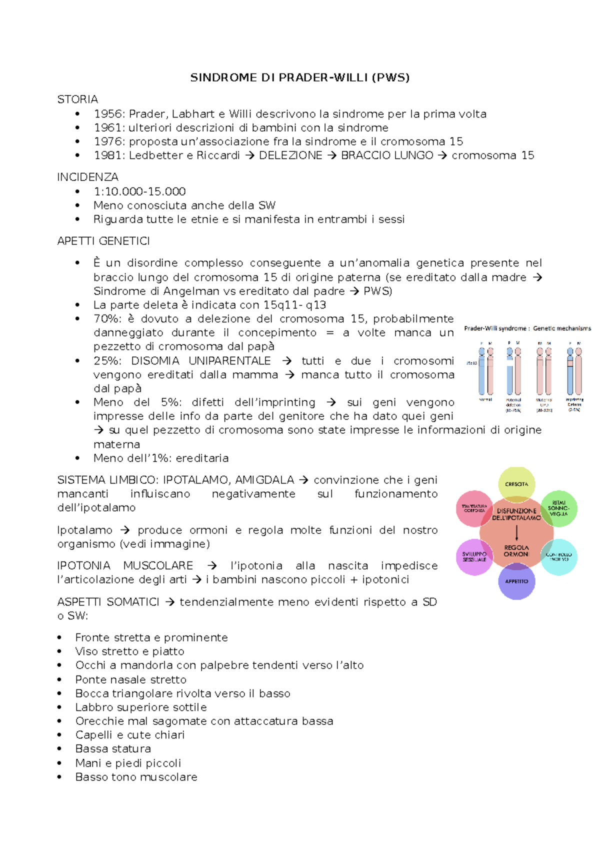 Sindrome di Prader-Willi - SINDROME DI PRADER-WILLI (PWS) STORIA 1956 ...