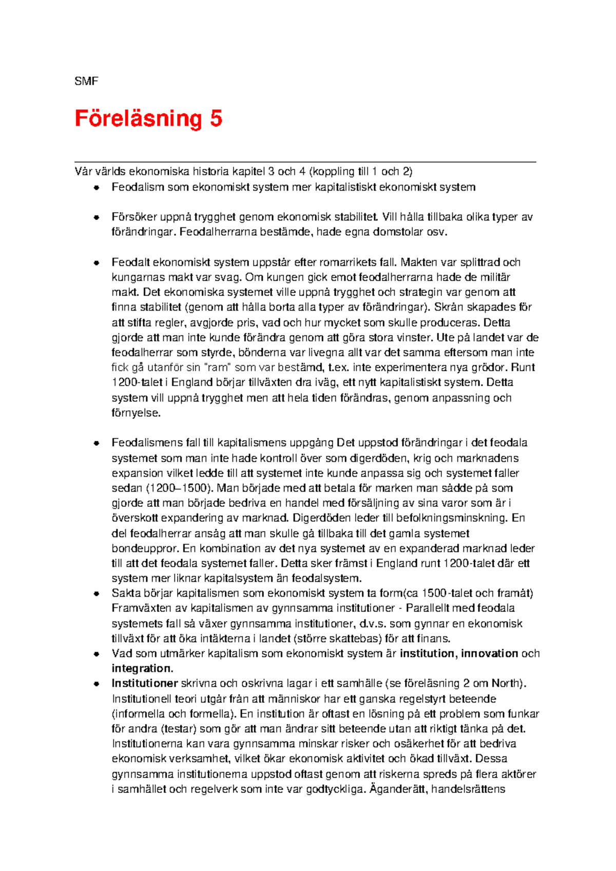 SMF 5 , Schön 4-5 - SMF Föreläsning 5 - Studocu