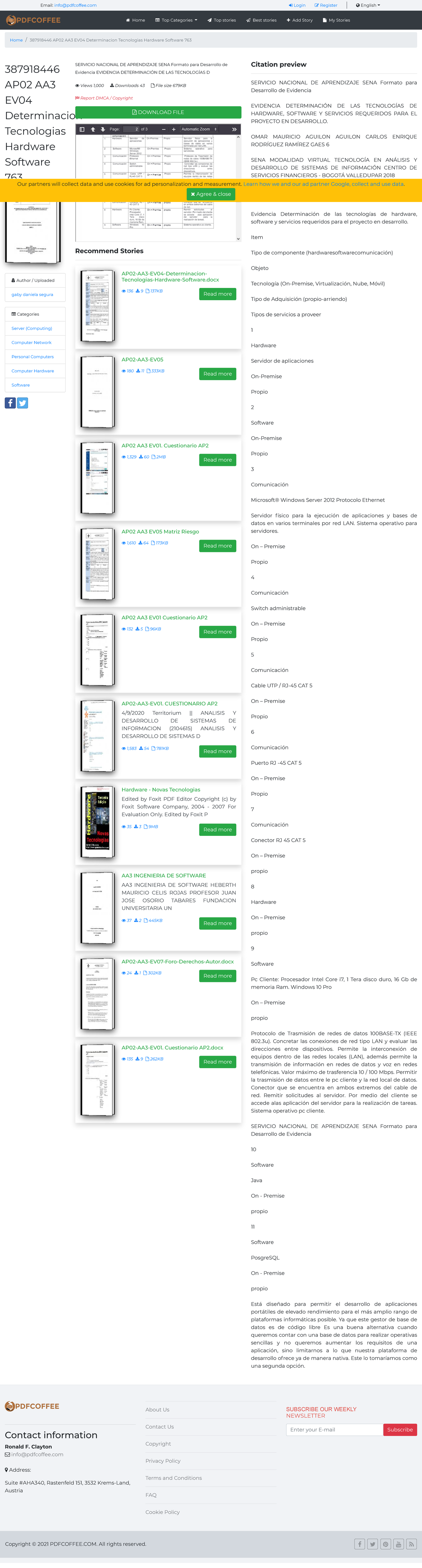 387918446 AP02 AA3 EV04 Determinacion Tecnologias Hardware Software 763 - Pdfcoffee - õ Home Top ...