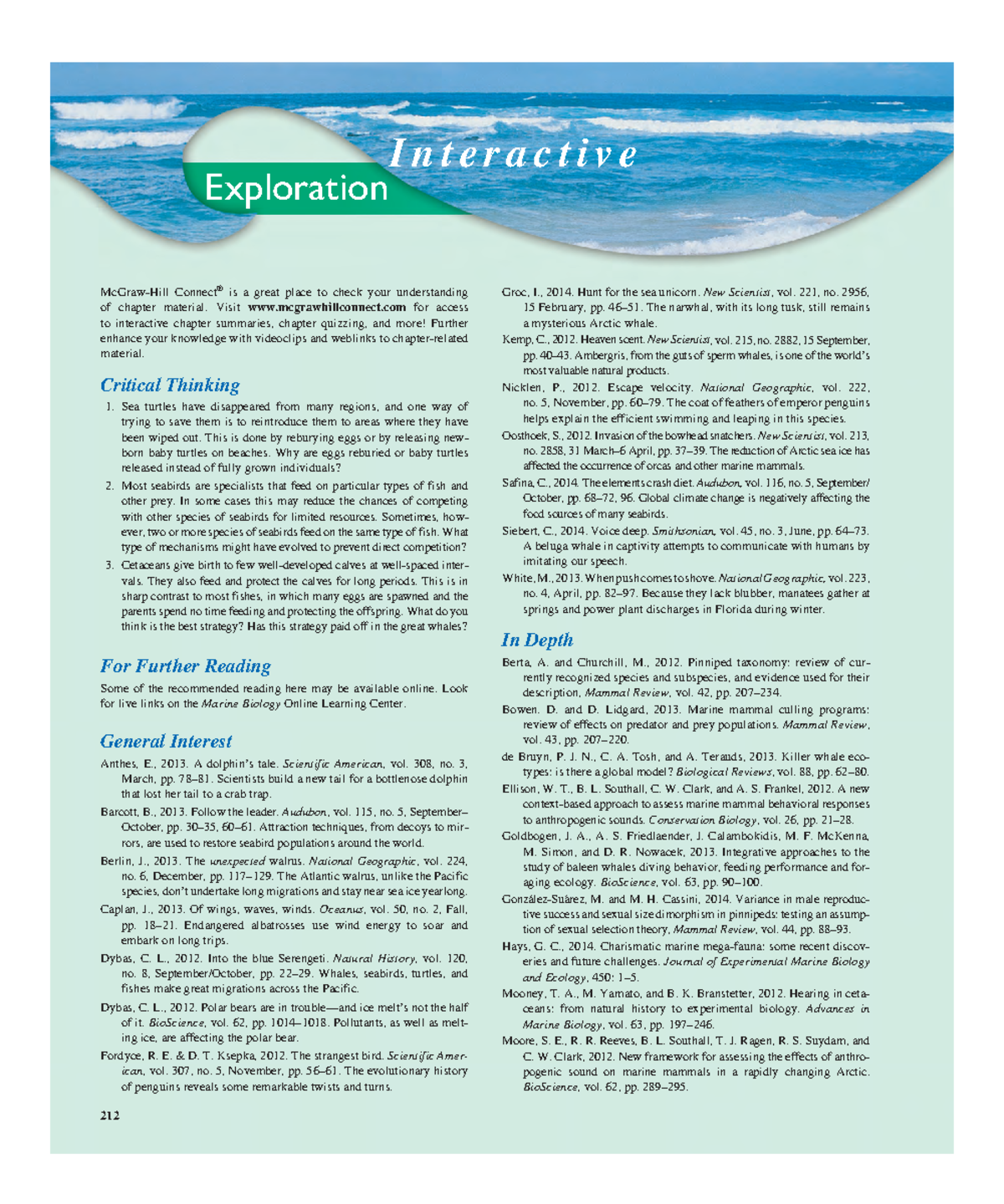 Marine biology part 15 - 212 McGraw-Hill Connect® is a great place to ...