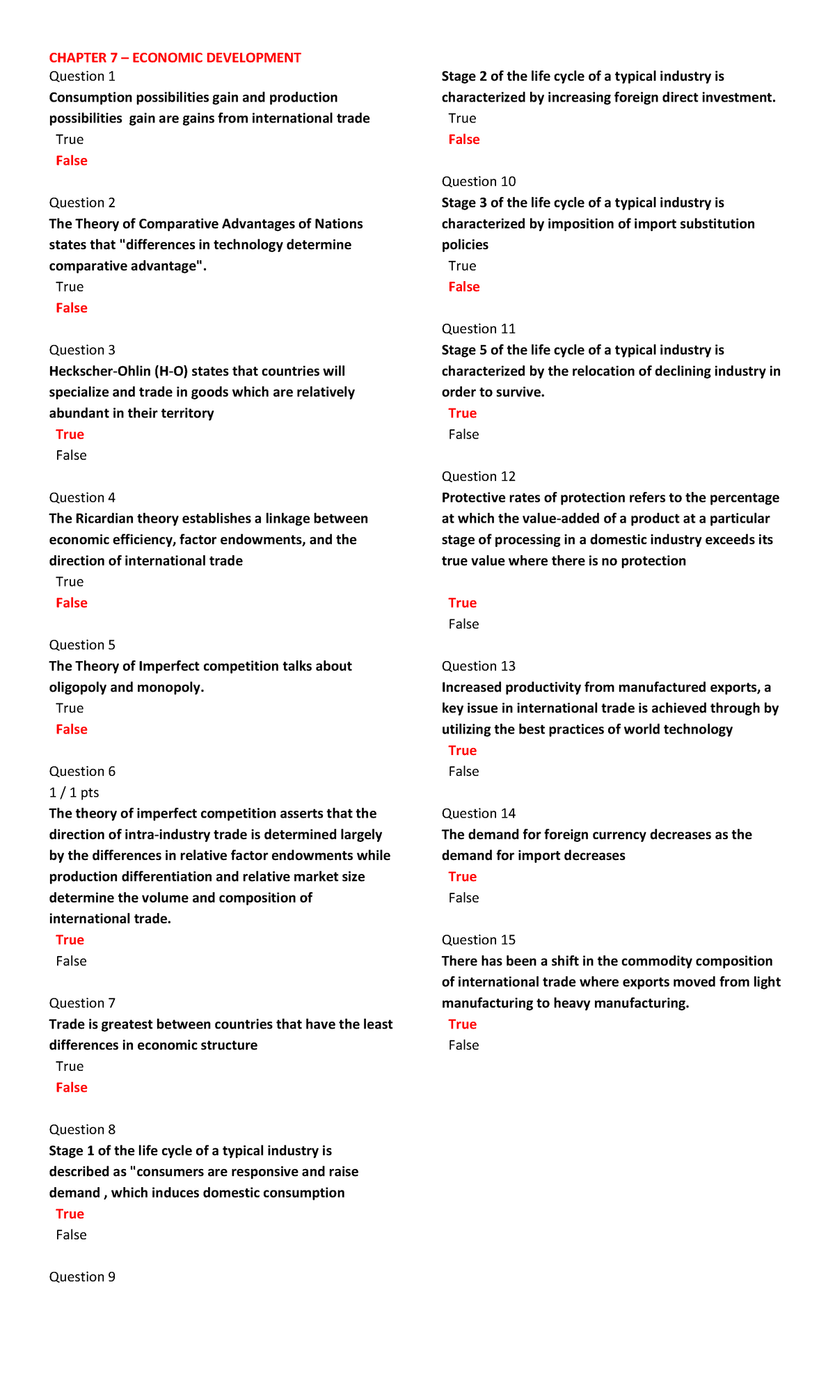 Chapter 7 and 8 Econ Dev - Praxtice - CHAPTER 7 – ECONOMIC DEVELOPMENT ...