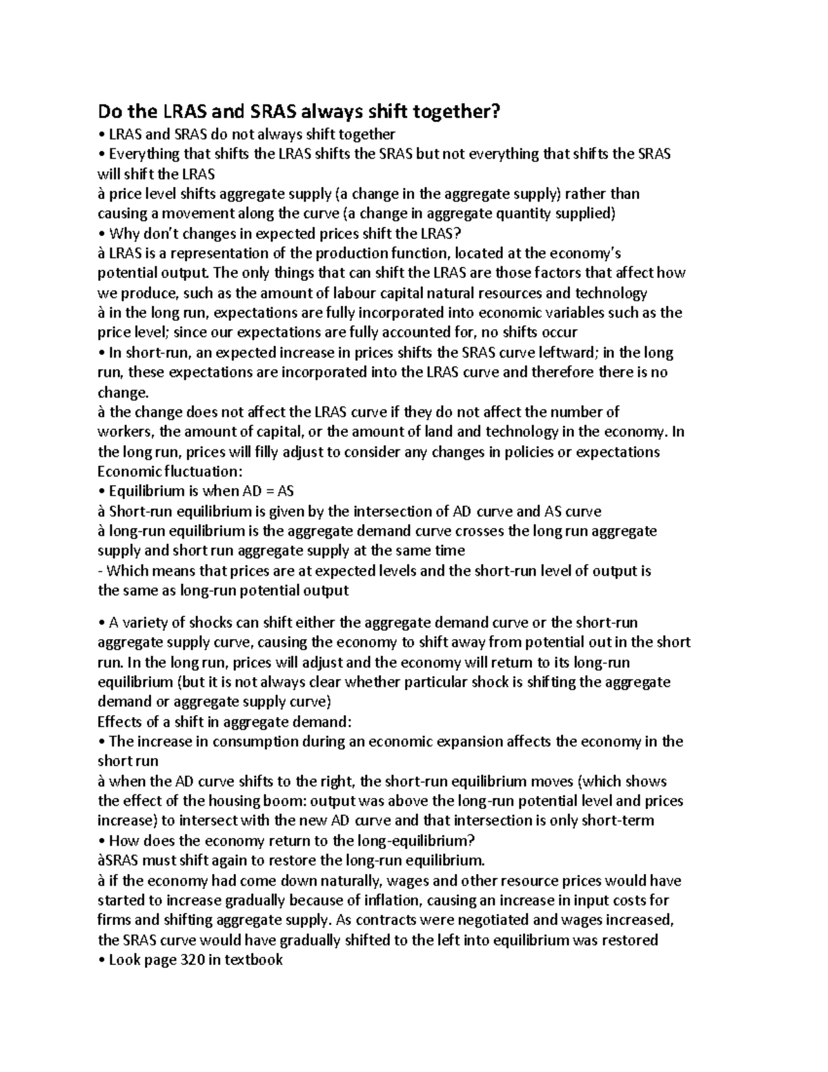 LRAS and SRAS - LRAS and SRAS curves, economic fluctuation, effect of ...