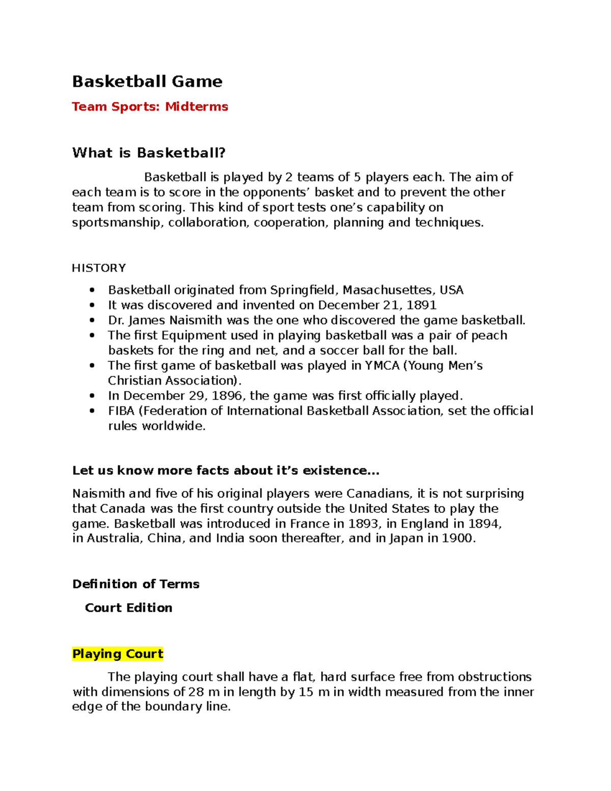 Teams Sport - Basketball Game - Basketball Game Team Sports: Midterms ...