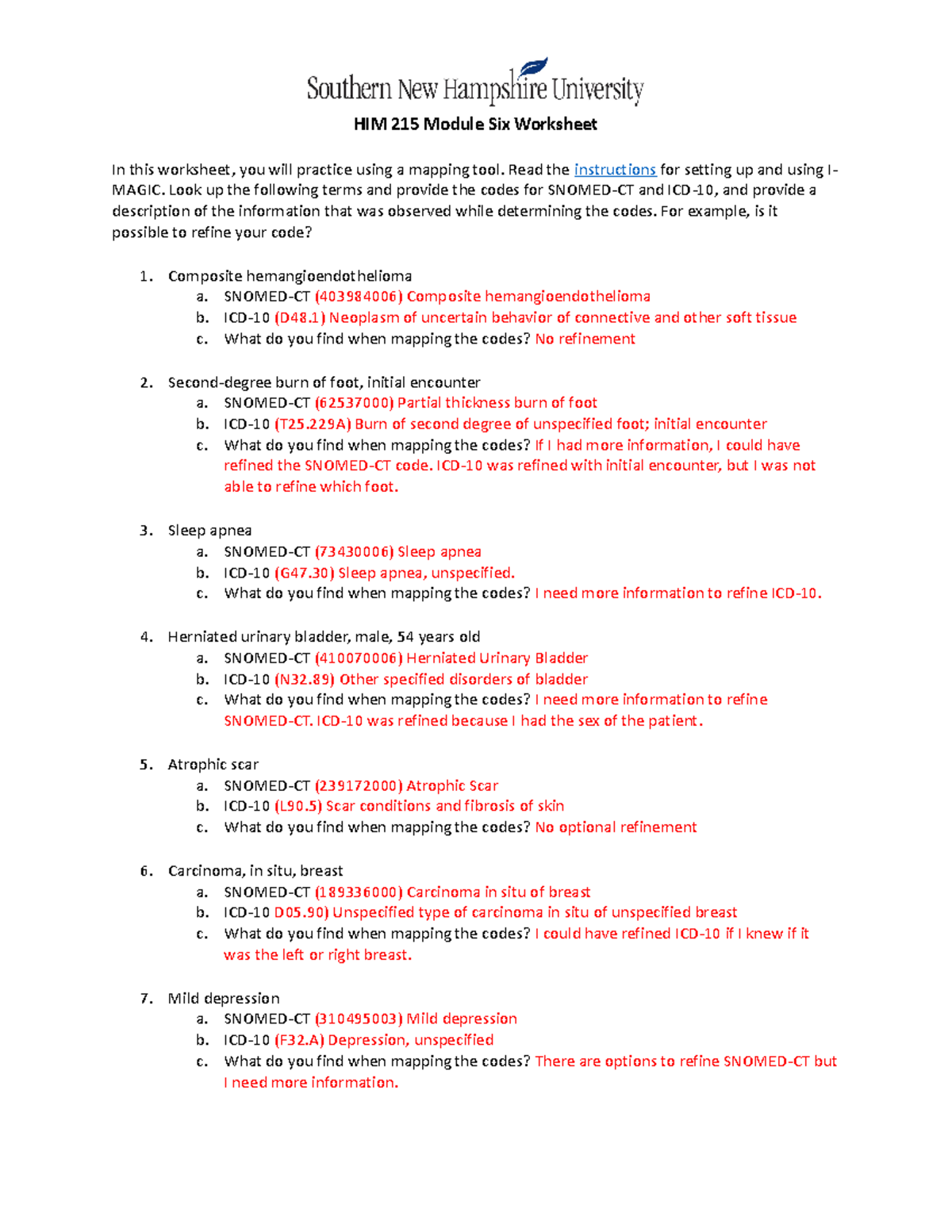 Him215 module six worksheet - HIM 215 Module Six Worksheet In this ...