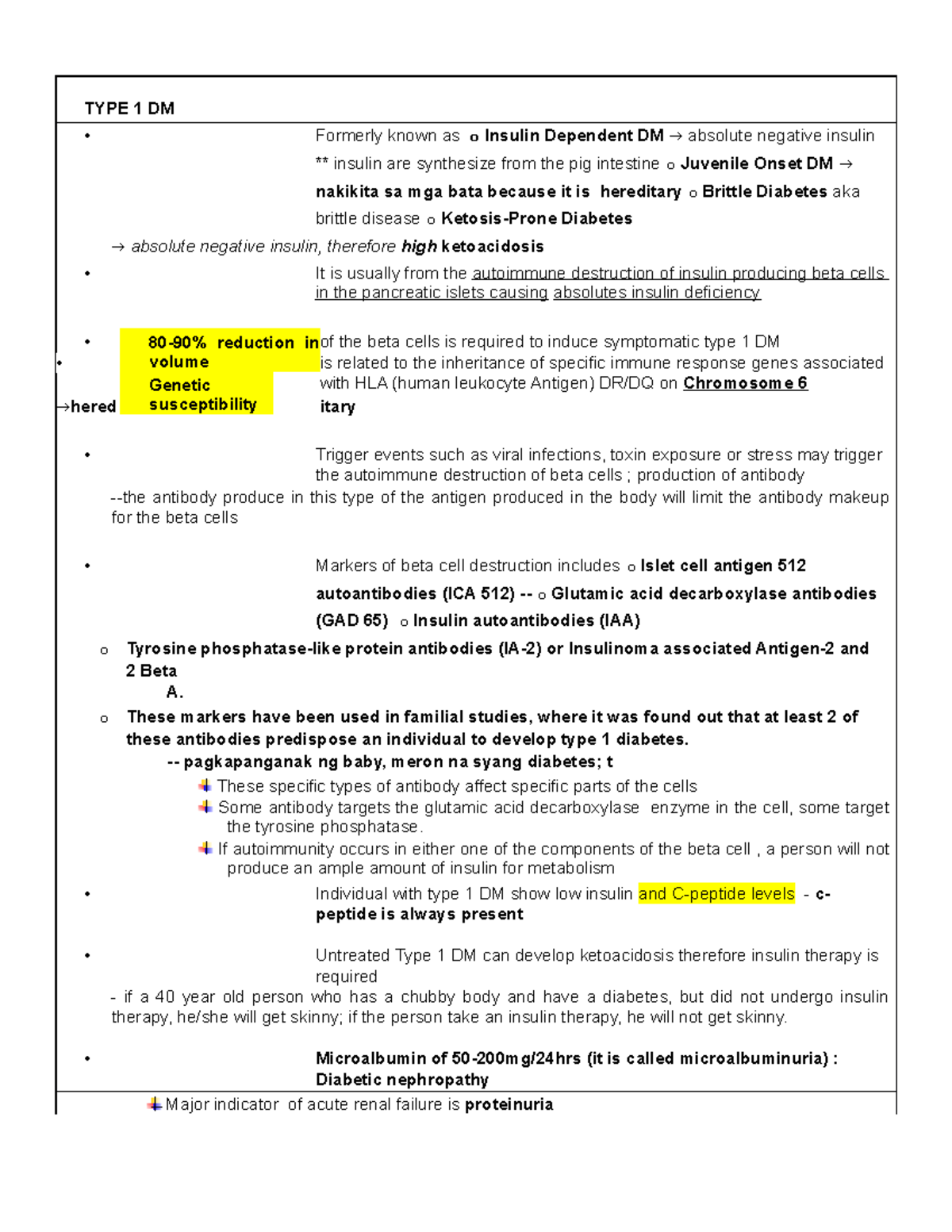 TYPE 1 DM - TYPE 1 DM - TYPE 1 DM Formerly known as o Insulin Dependent ...