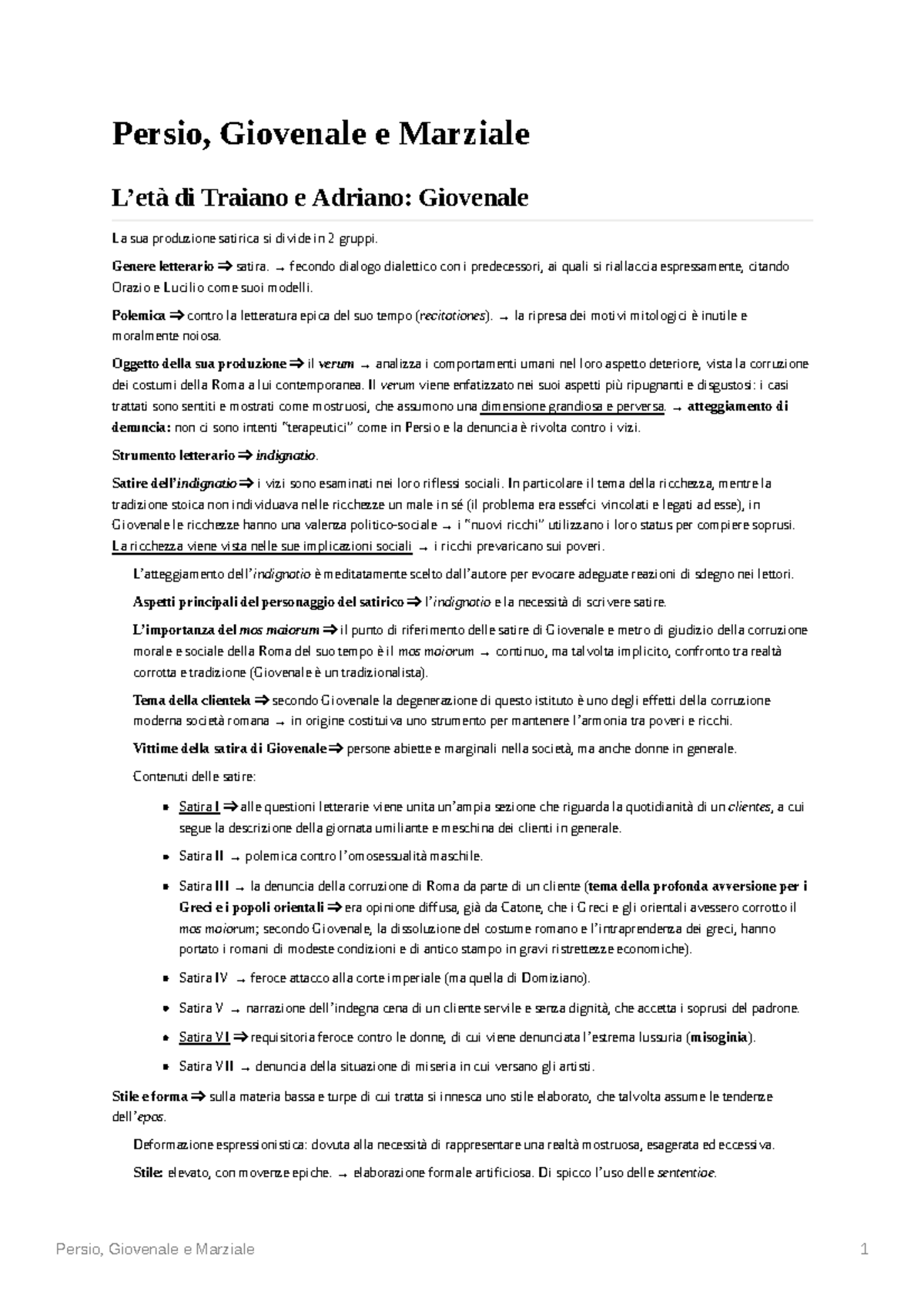 Persio Giovenale e Marziale - Persio, Giovenale e Marziale L’età di Traiano e Adriano: Giovenale ...