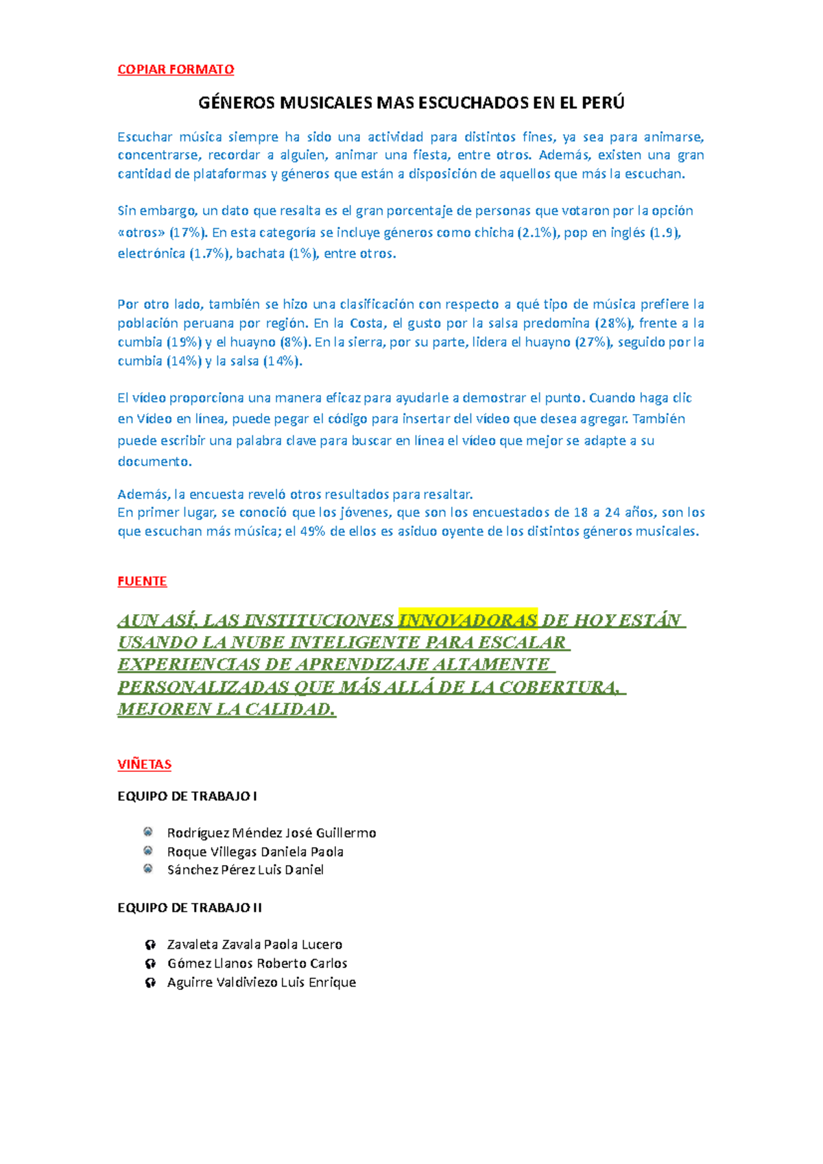 Recursos TEMA 1 - rtert - COPIAR FORMATO GÉNEROS MUSICALES MAS ...