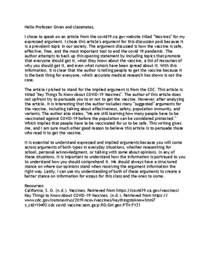 ENG 106 Topic 2 DQ 1 - In a criteria-match definition argument, a ...