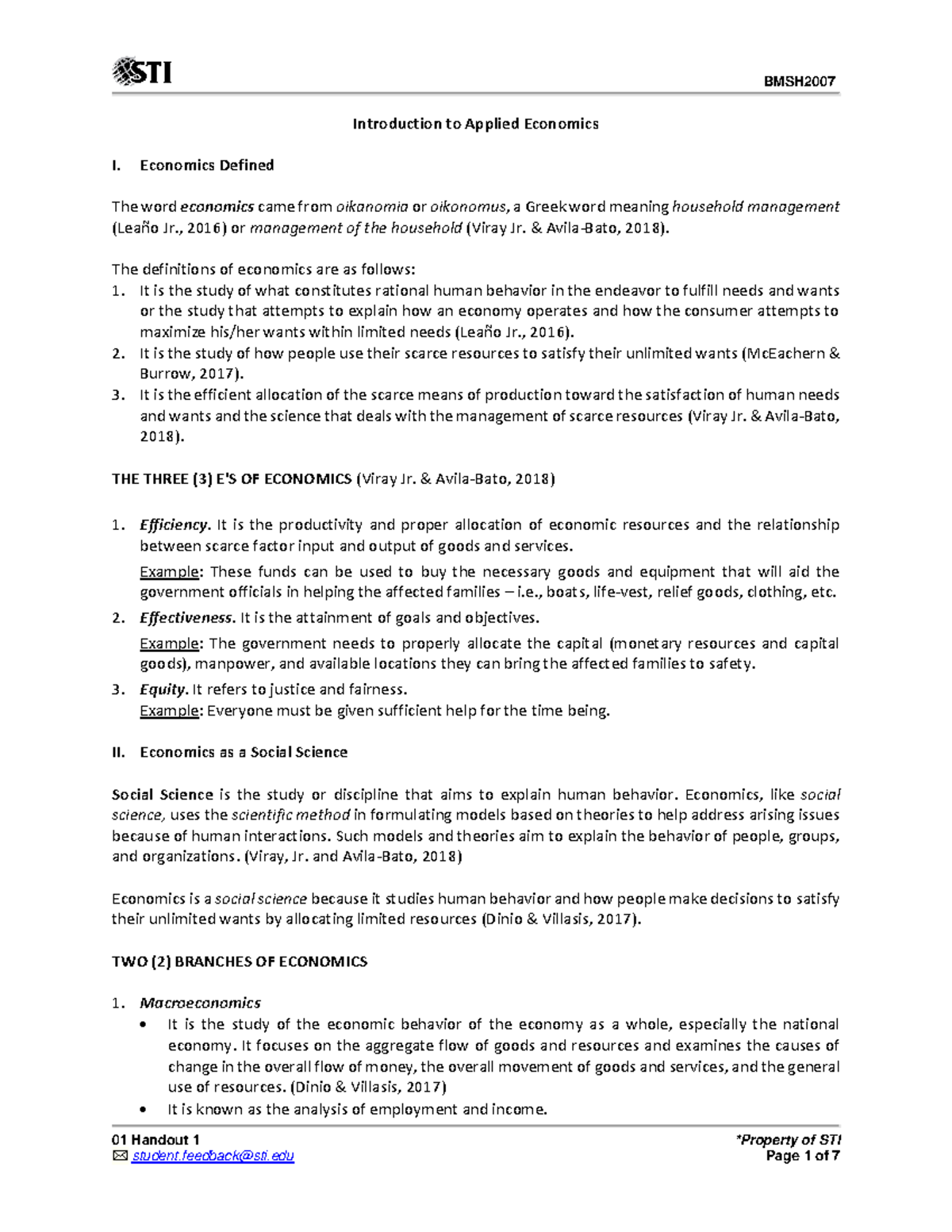 01 Handout 1(13) - help - 01 Handout 1 *Property of STI Introduction to ...