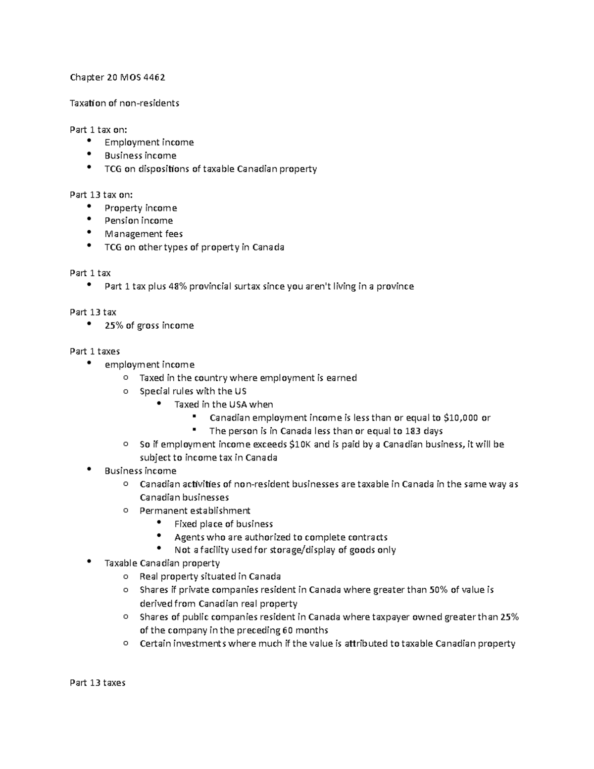 Chapter 20 MOS 4462 - Detailed lecture notes of corporate tax - Chapter ... Chapter 20 MOS 4462 - Detailed lecture notes of corporate tax - Chapter ...