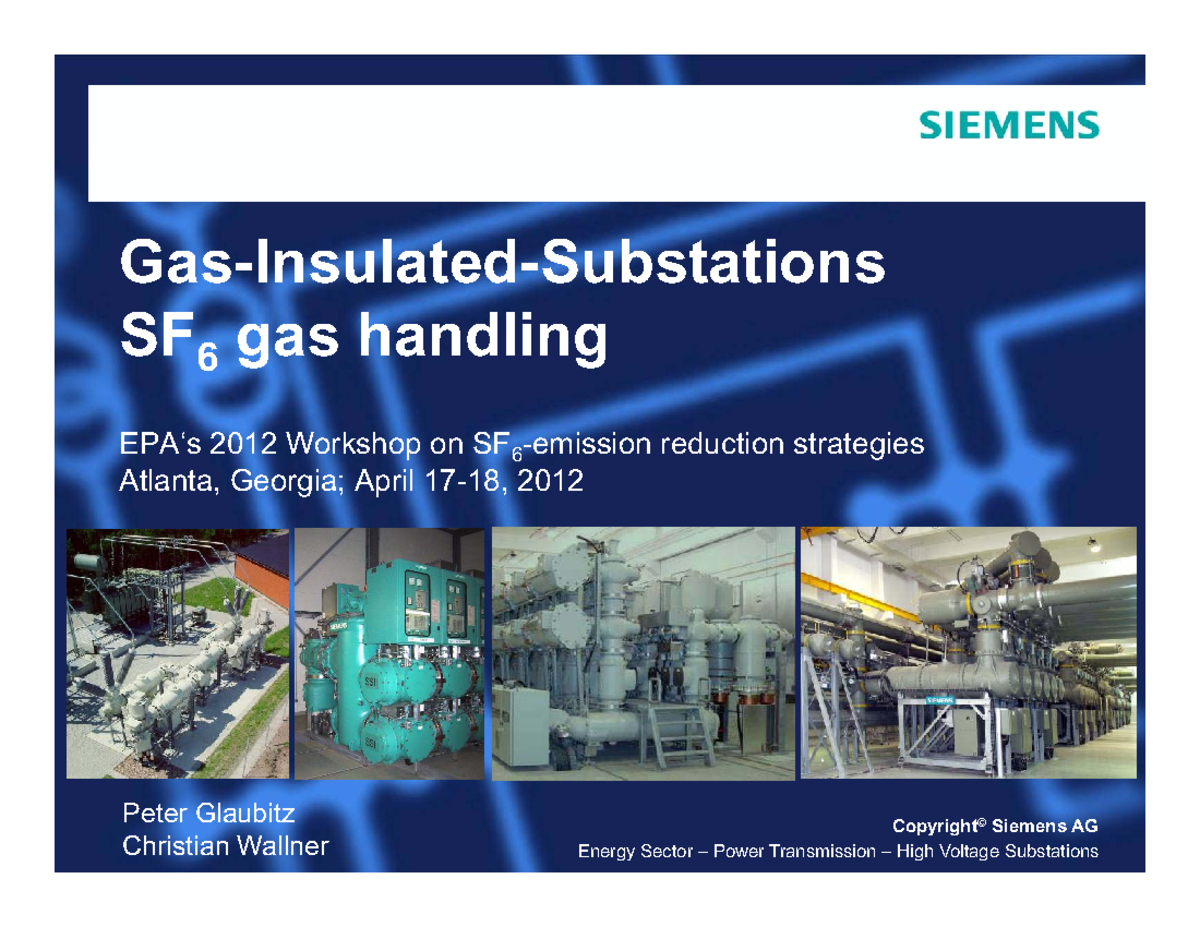 Gas-Insulated-Substations SF6 gas handling - Gas-Insulated-Substations ...