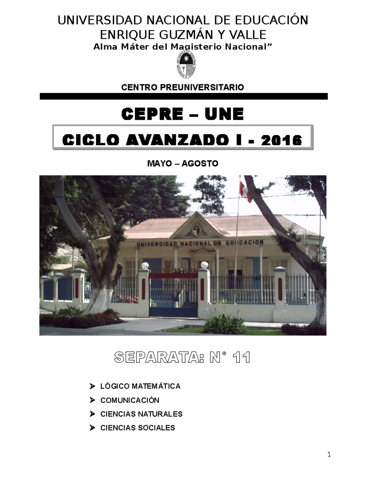 342196421- Cepre-UNE - cepre - UNIVERSIDAD NACIONAL DE EDUCACIÓN ...