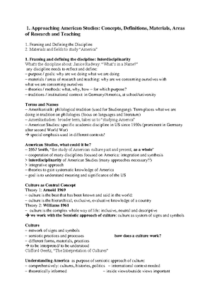 Introduction to American Studies - 1 Introduction to American Studies ...