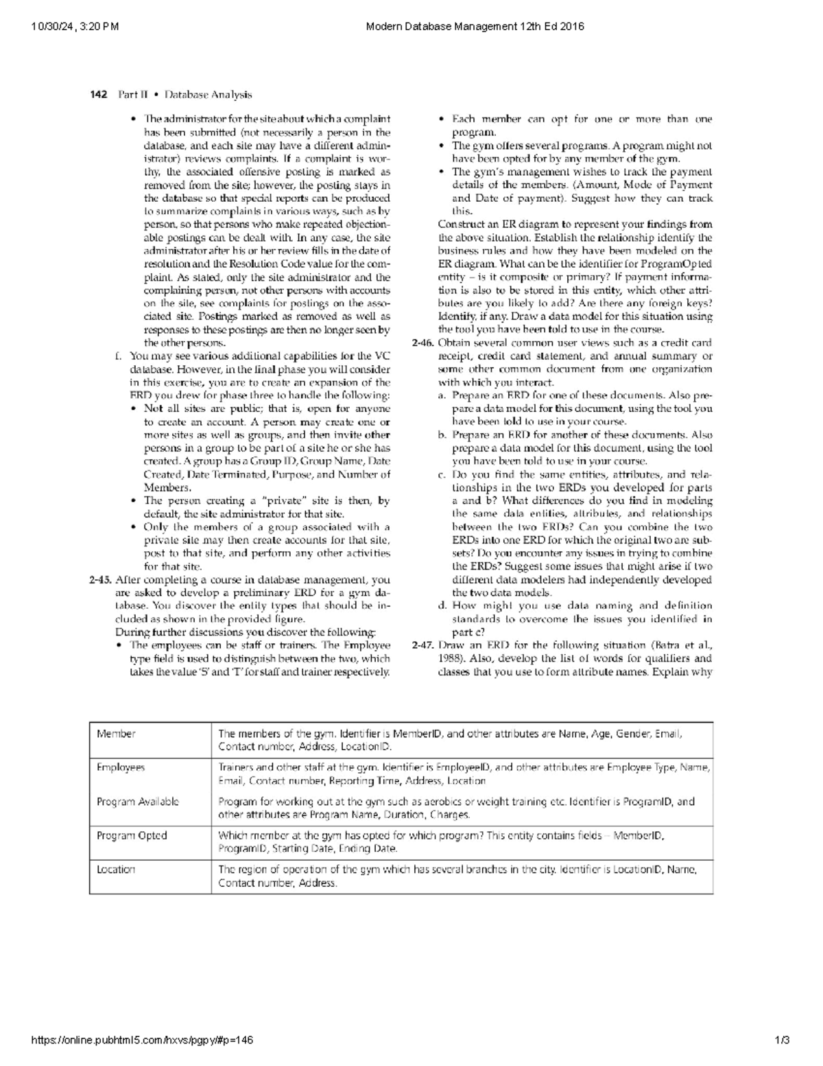BT Trang 143-145 - Cơ sở dữ liệu - 10/30/24, 3:20 PM Modern Database ...
