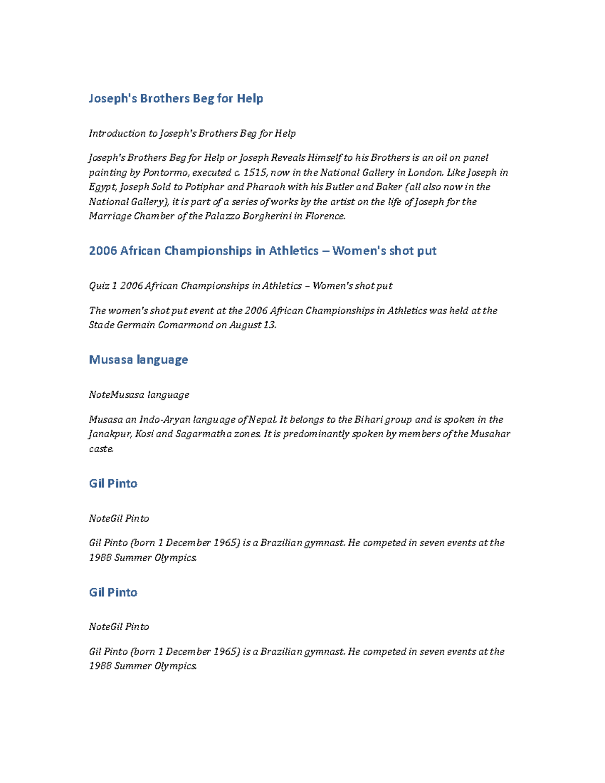 PSY167 Assignment Joseph's Brothers Beg for Help - Joseph's Brothers ...