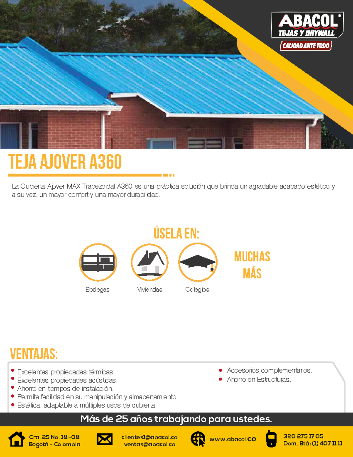 FT Ajover A360 MAX - teja termoacustica - ####### La Cubierta Ajover ...