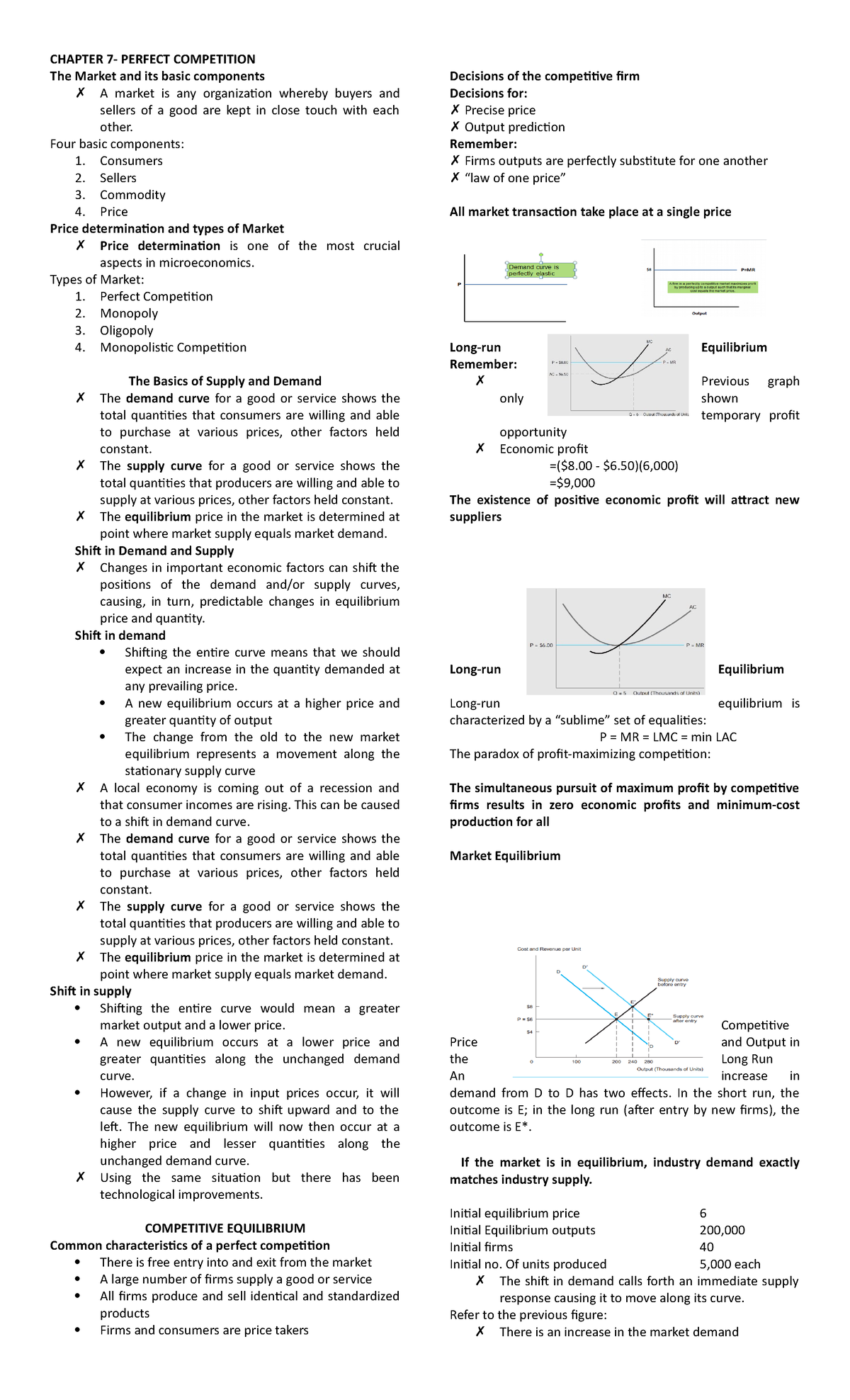 Chapter 7Perfect Competition - CHAPTER 7- PERFECT COMPETITION The ...